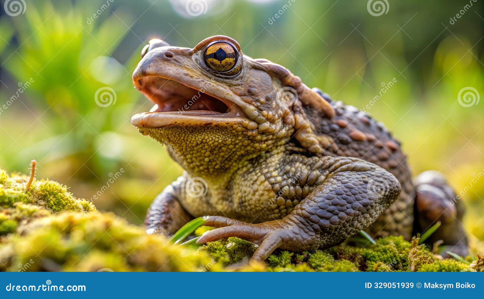 Common Toad Frog Screams Island Stock Illustration - Illustration of ...
