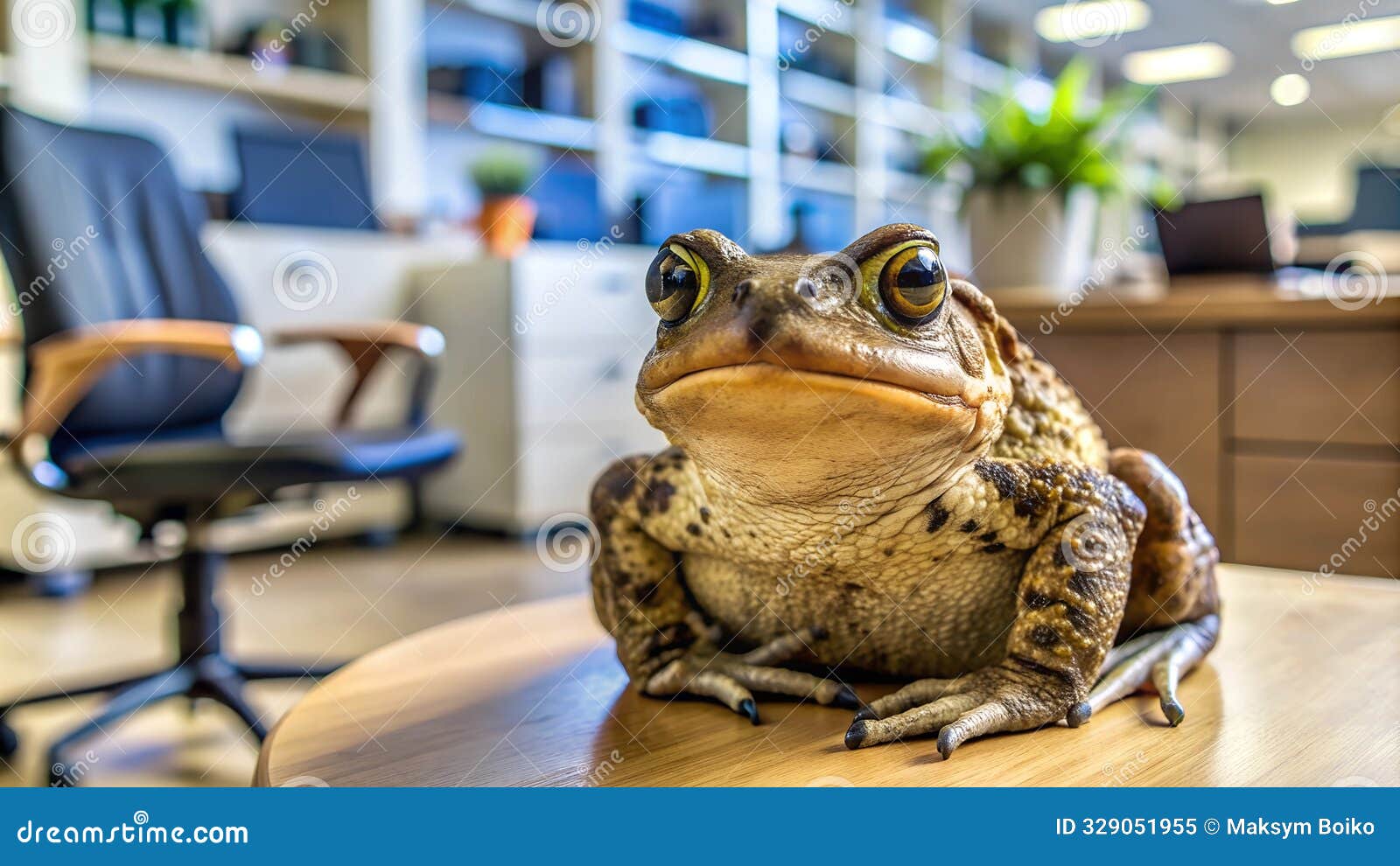Common Toad Frog Stay Office Stock Illustration - Illustration of ...
