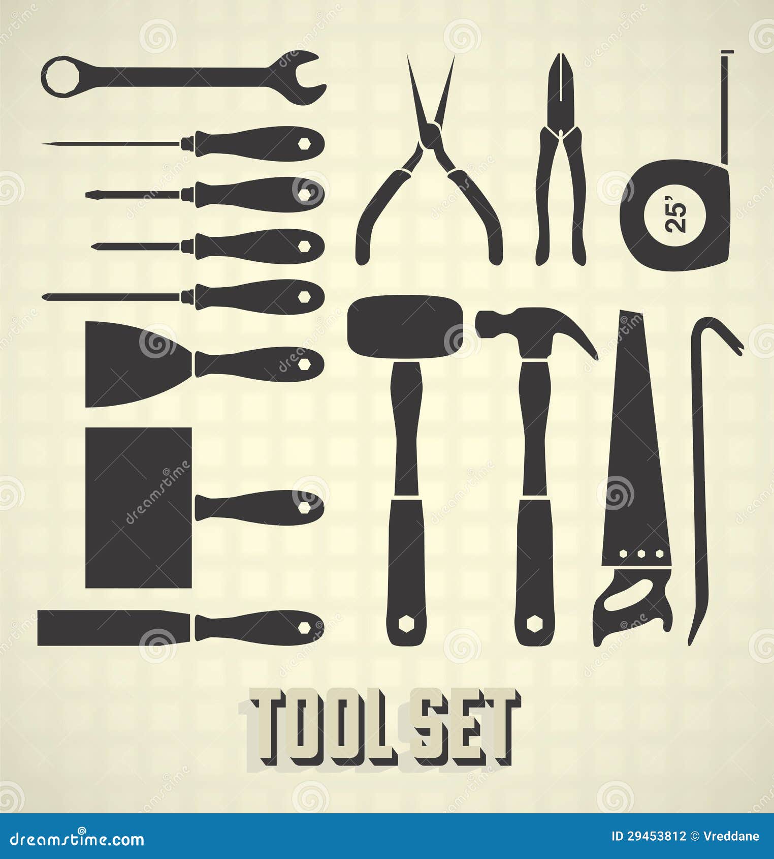 Common Tool Collection stock vector. Illustration of repair - 29453812