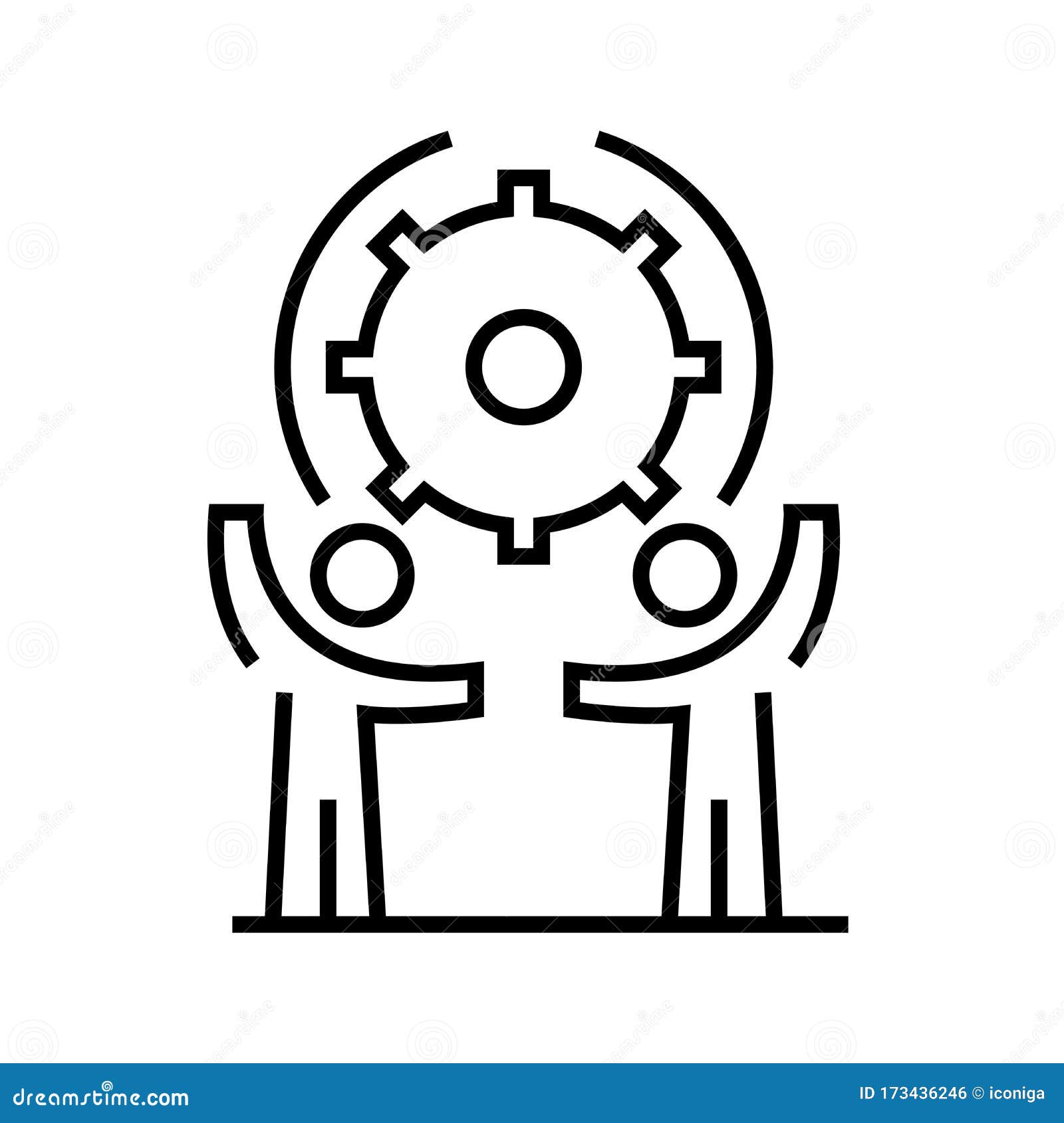 Common Work Line Icon, Concept Sign, Outline Vector Illustration ...