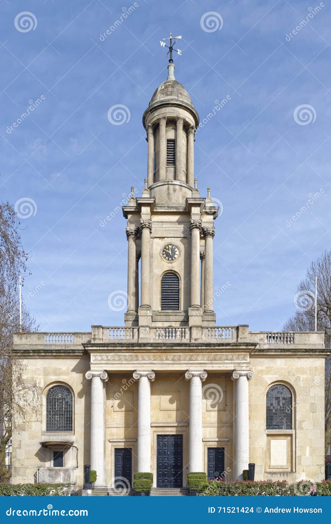 Mix Of Architecture With Ionic Columns, Abandoned House With Very Tall ...