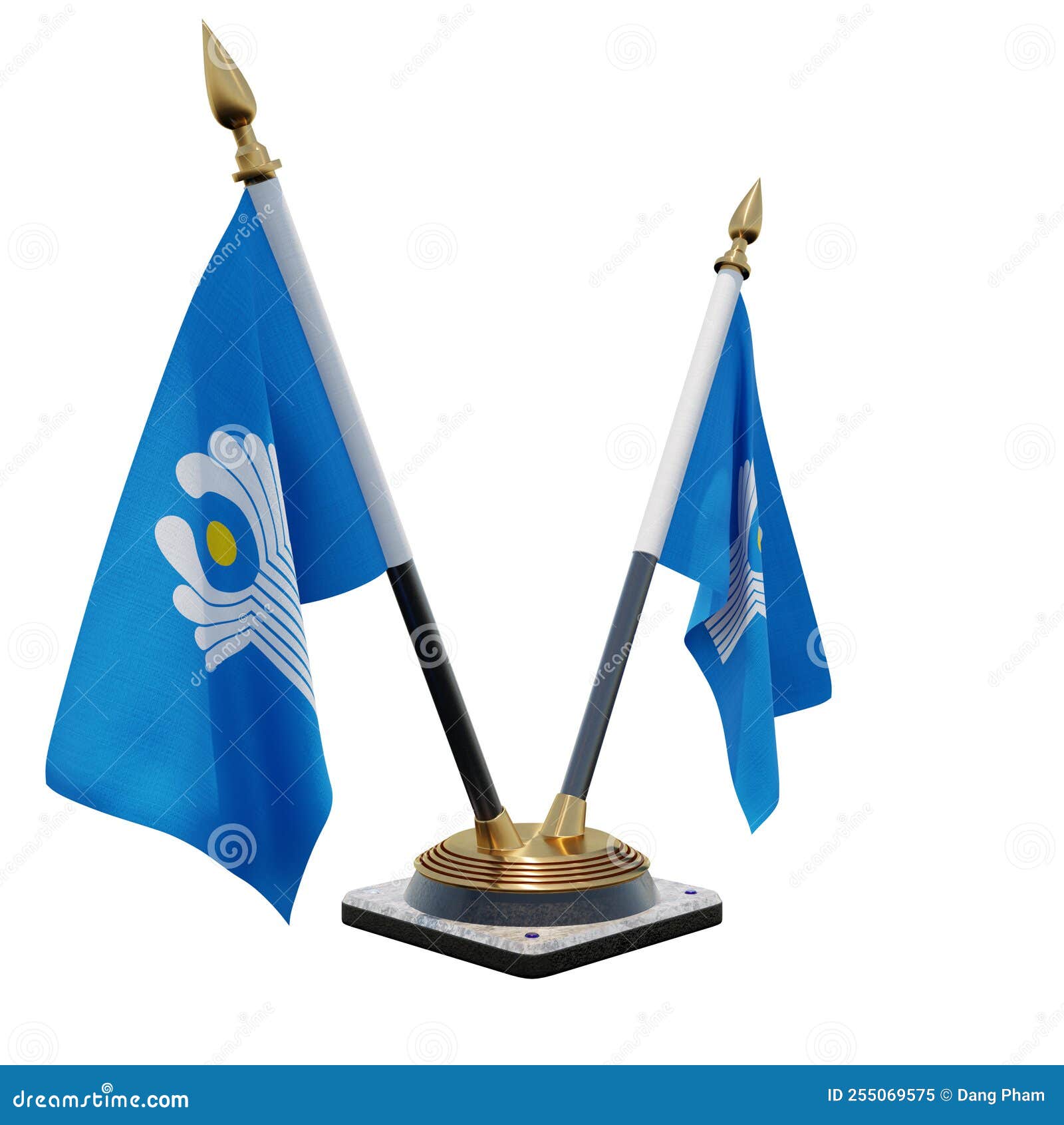Commonwealth Of Independent States 3d Flag Stock Illustration