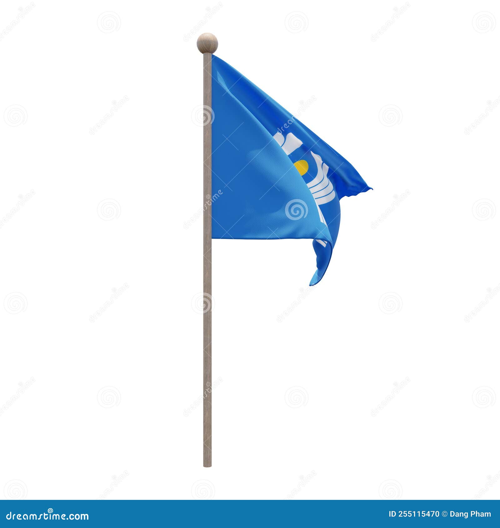 Commonwealth 3d Of 3d Independent 3d States 3d Flagpole Stock