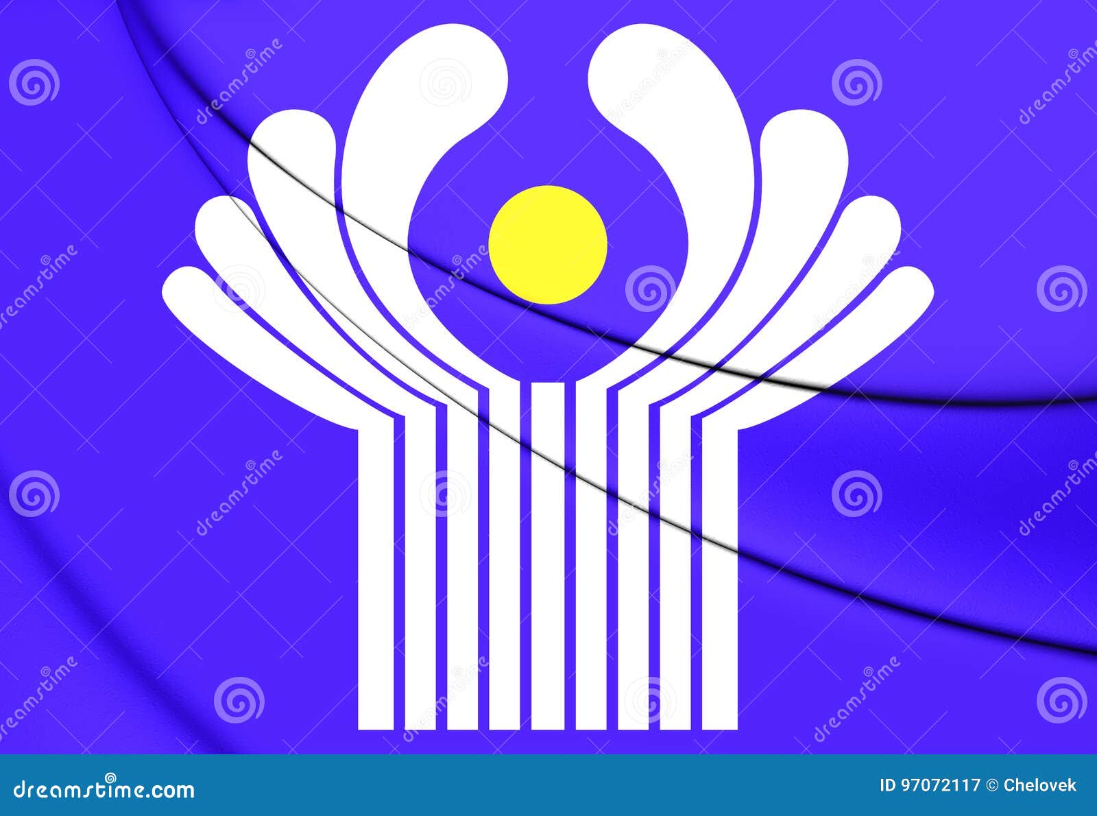Commonwealth Of Independent States Flag Stock Illustration
