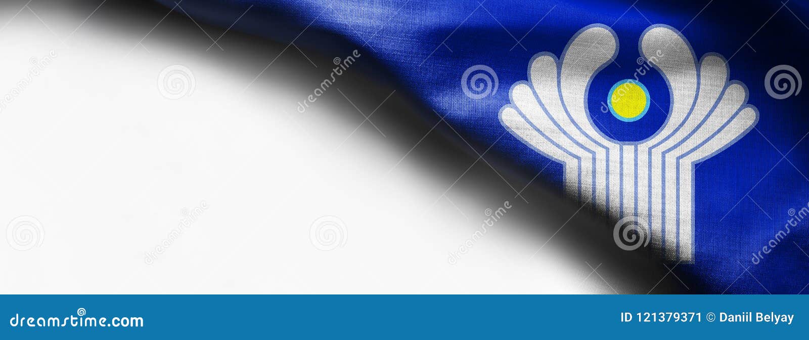 Commonwealth of Independent States Flag Isolated on White Background ...