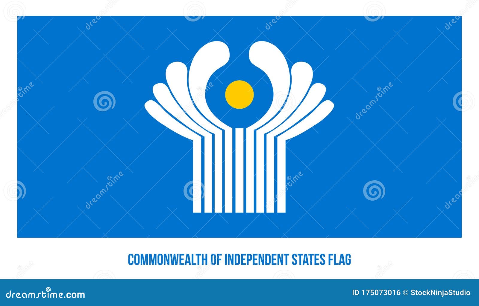 Commonwealth of Independent States Flag Vector Illustration on White ...