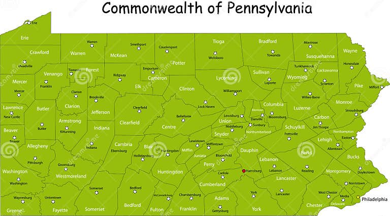 Commonwealth of Pennsylvania Stock Vector - Illustration of america ...