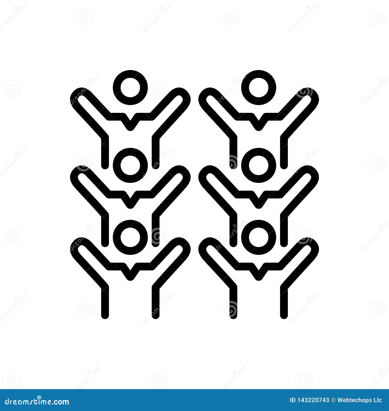 Black Line Icon for Commotion, Stir and Noise Stock Vector ...