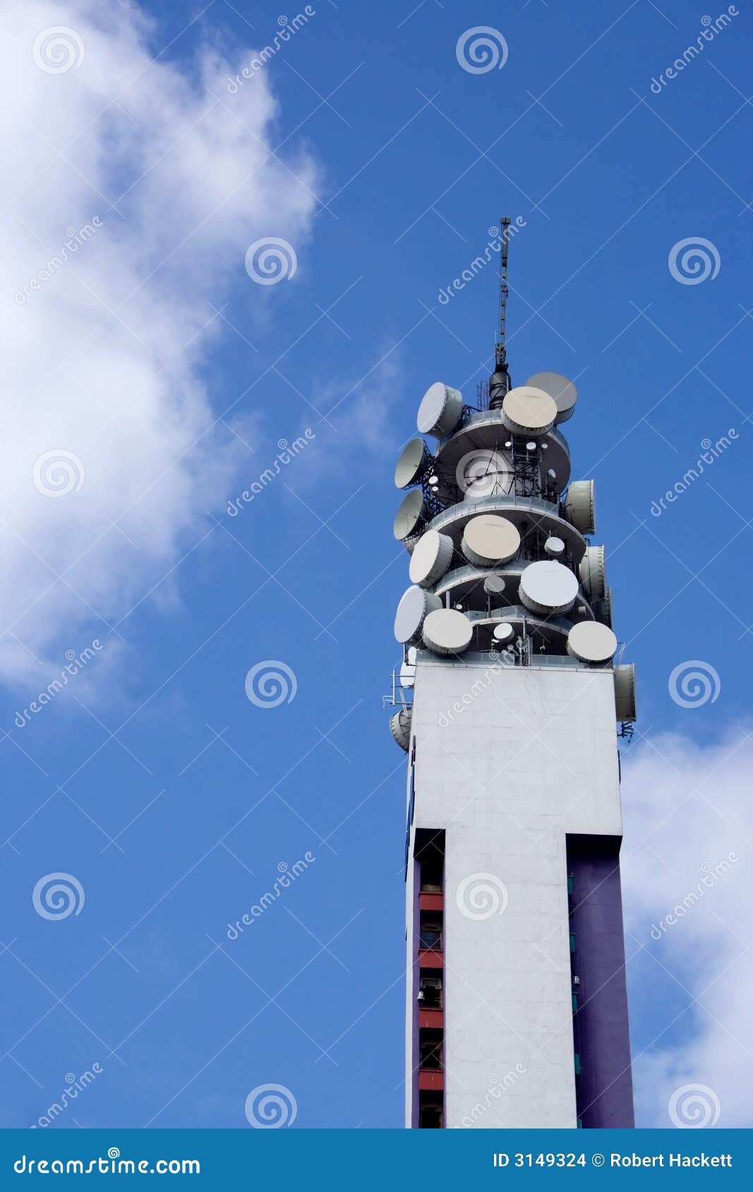 Comms tower stock photo. Image of white, tower, aerial - 3149324
