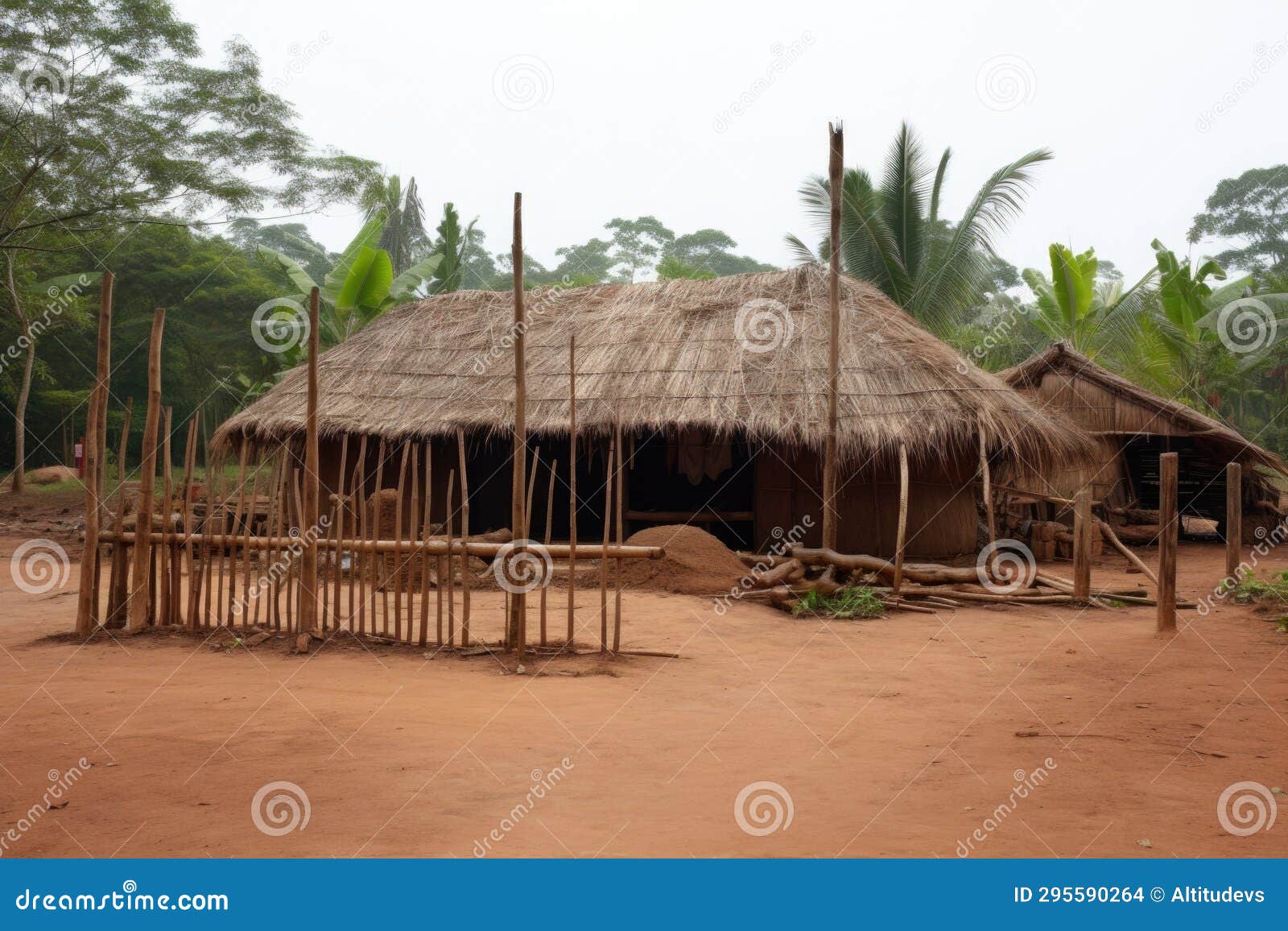 Communal House Used by Indigenous People for Rituals Captured from the ...