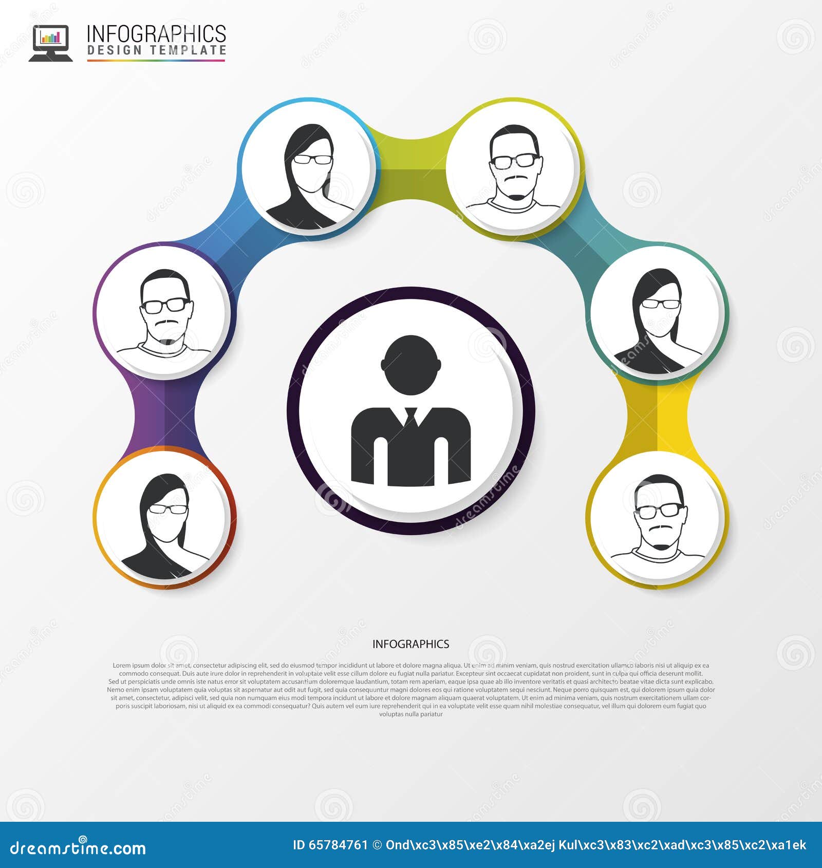 Communcation Concept. Infographic Design Template Stock Vector ...