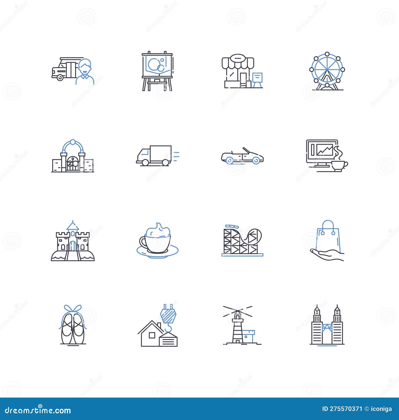 Commune Line Icons Collection. Sharing, Community, Unity, Cooperative ...