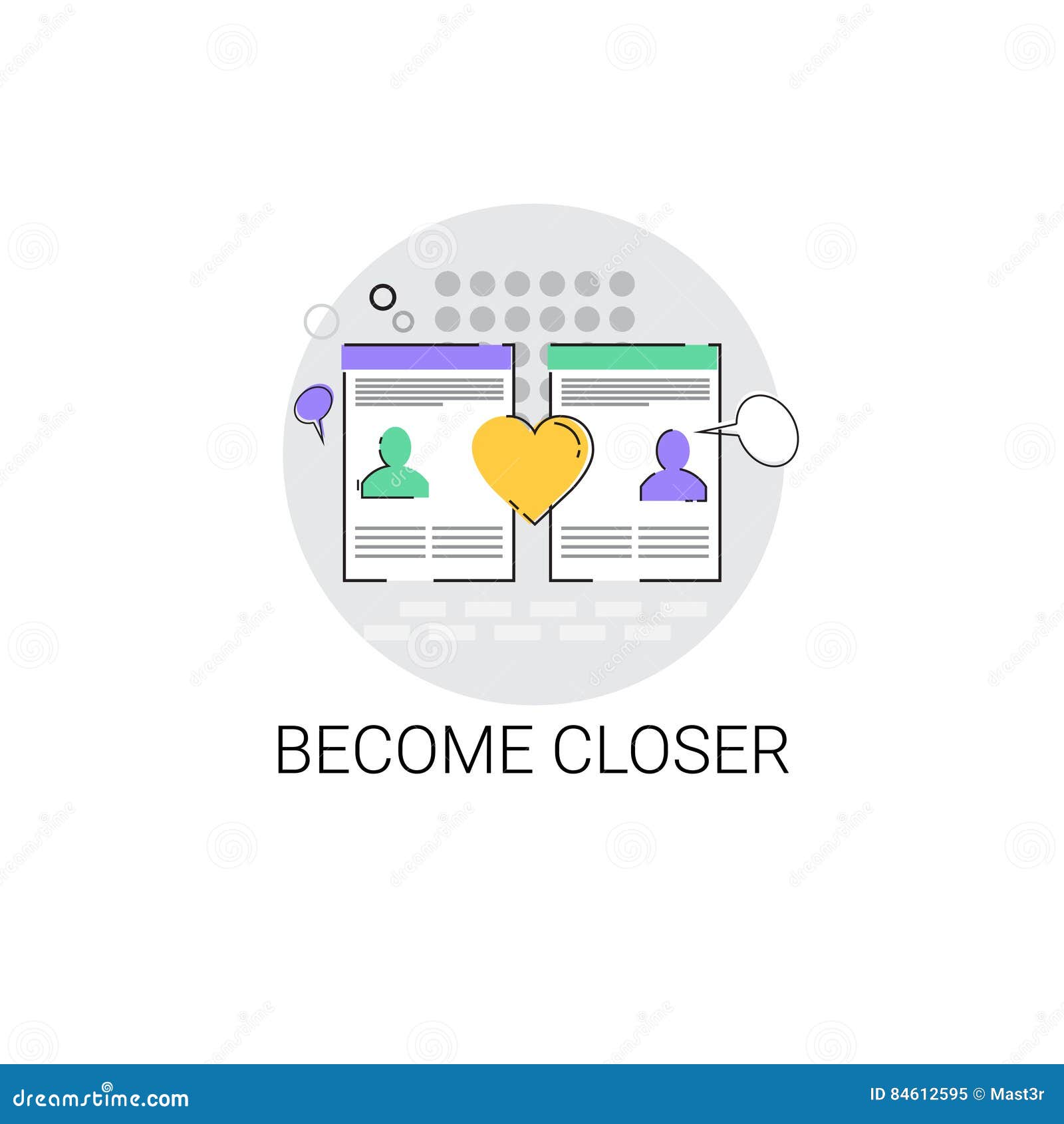 Communicate Chat Social Network Communication Become Closer Icon Stock ...