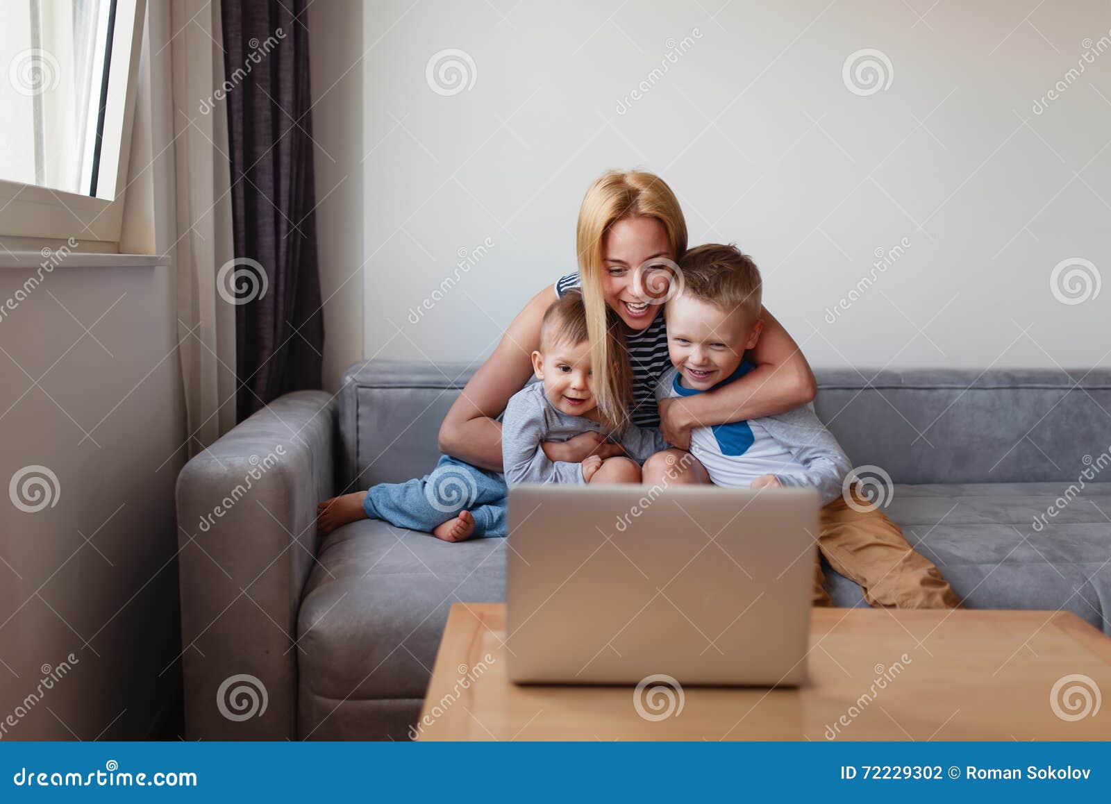 We Communicate at a Distance Stock Photo - Image of screen, happy: 72229302
