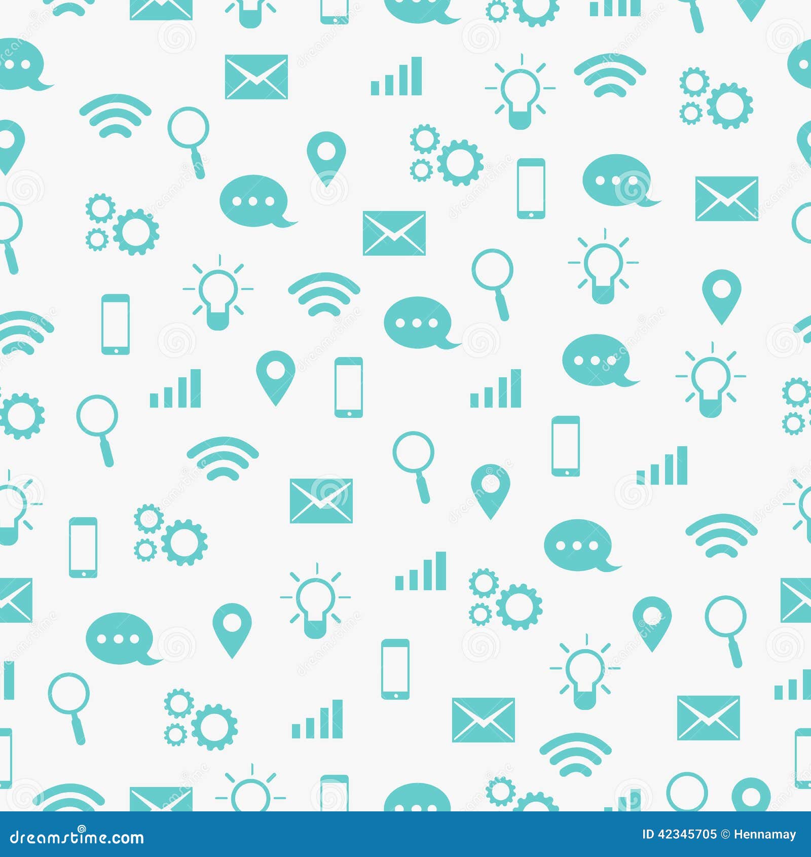 Communicate Icon Seamless Pattern Stock Vector - Illustration of clouds ...