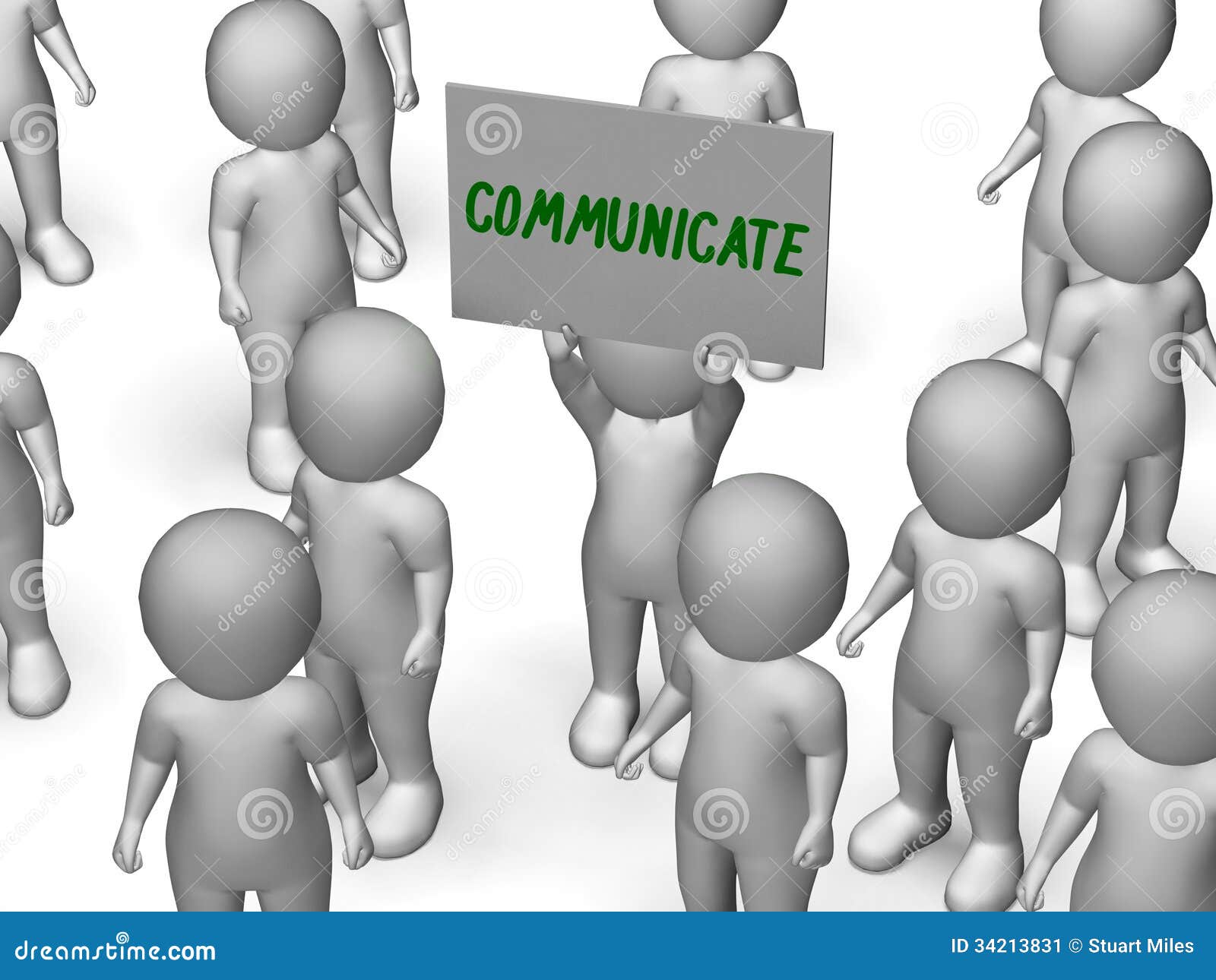 Communicate Sign Shows Speaker or Discussion Stock Illustration ...