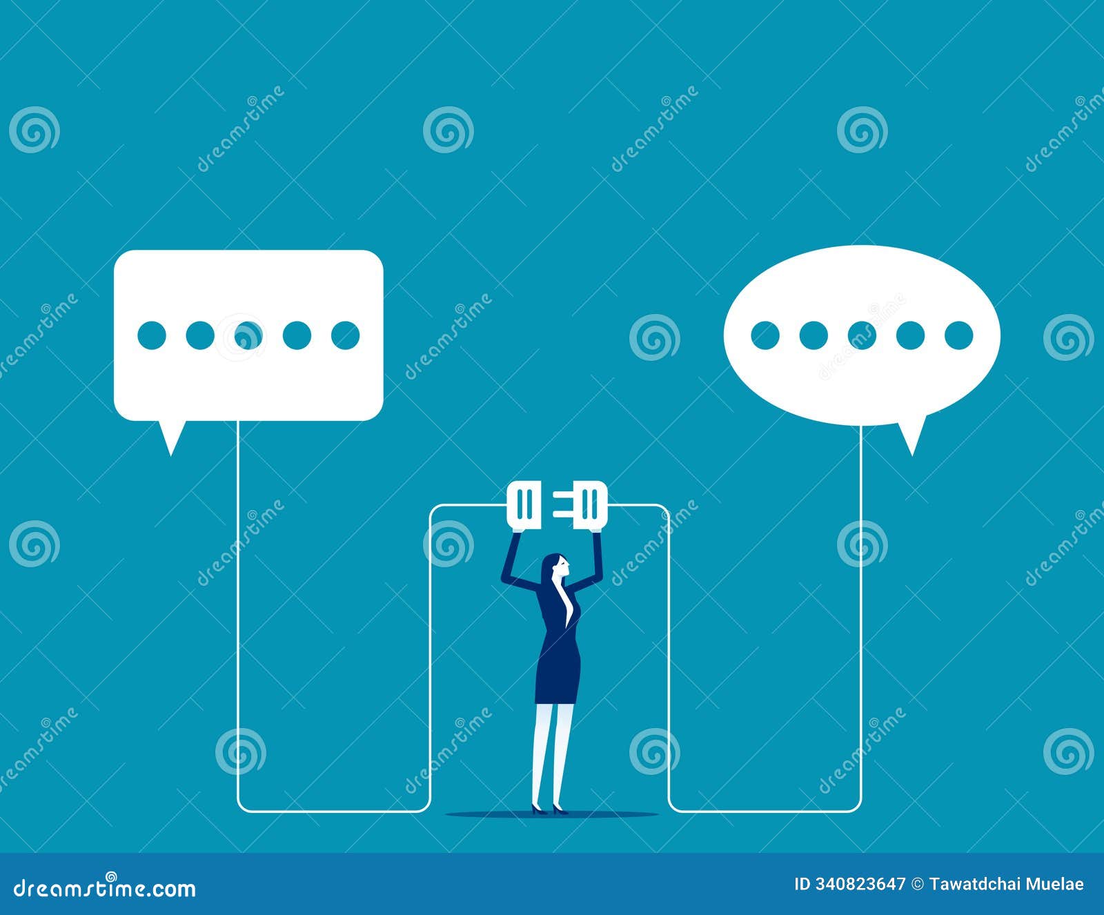 Communicate To Solve Problem Concept. Connect Idea For Solution ...