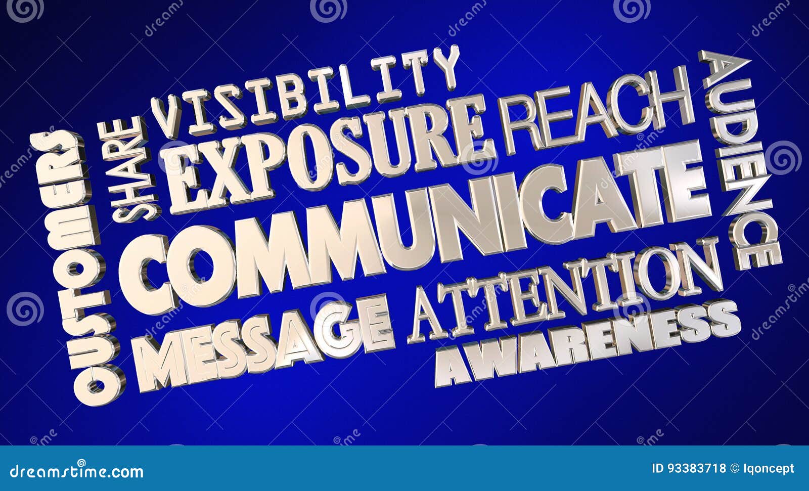 Communicate Word Collage Share Information Stock Illustration ...
