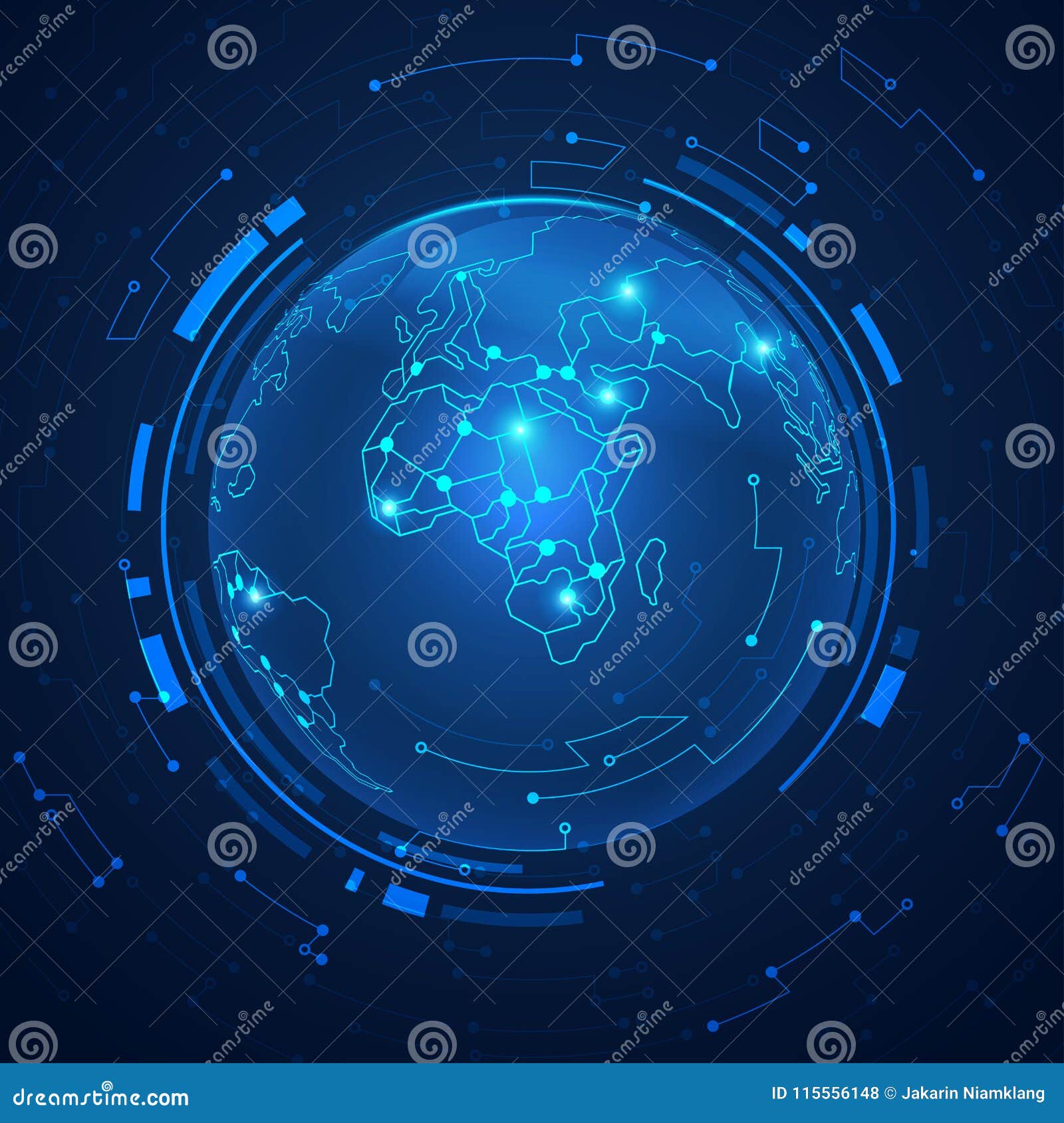 Communicated world stock vector. Illustration of connect - 115556148
