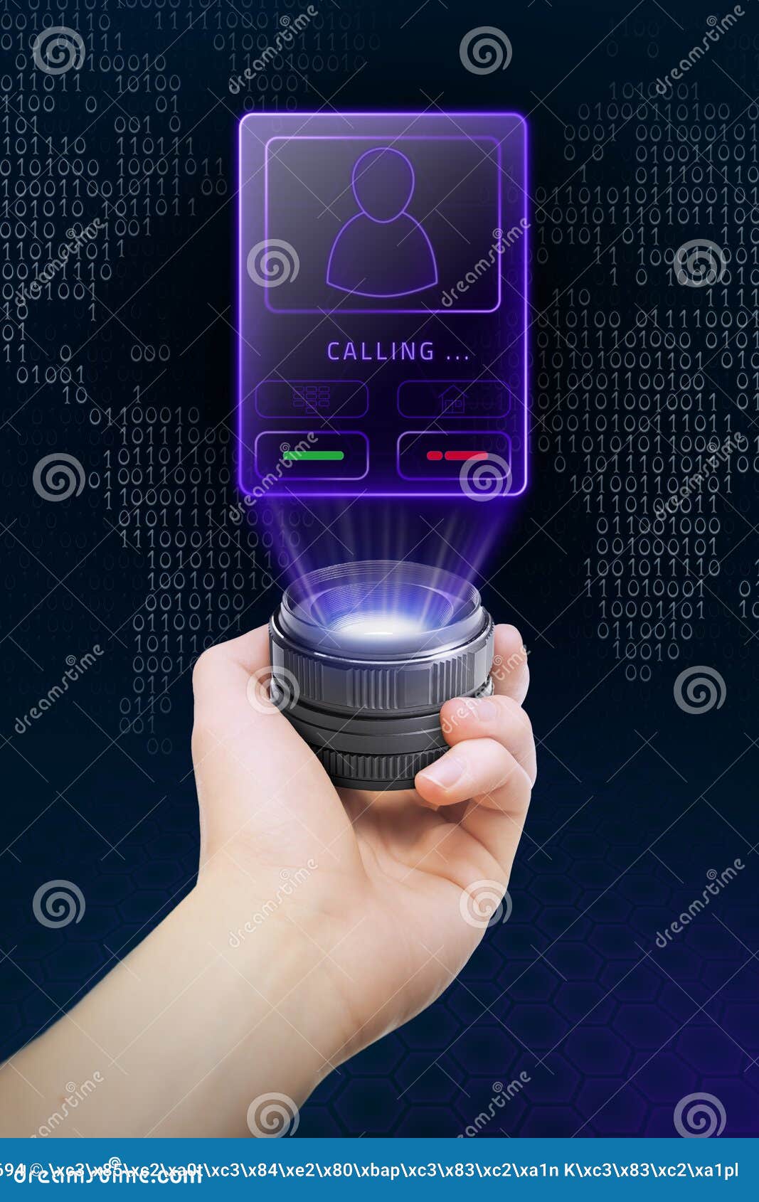 Communicateur Olographe Futuriste Photo stock - Image du clavier ...