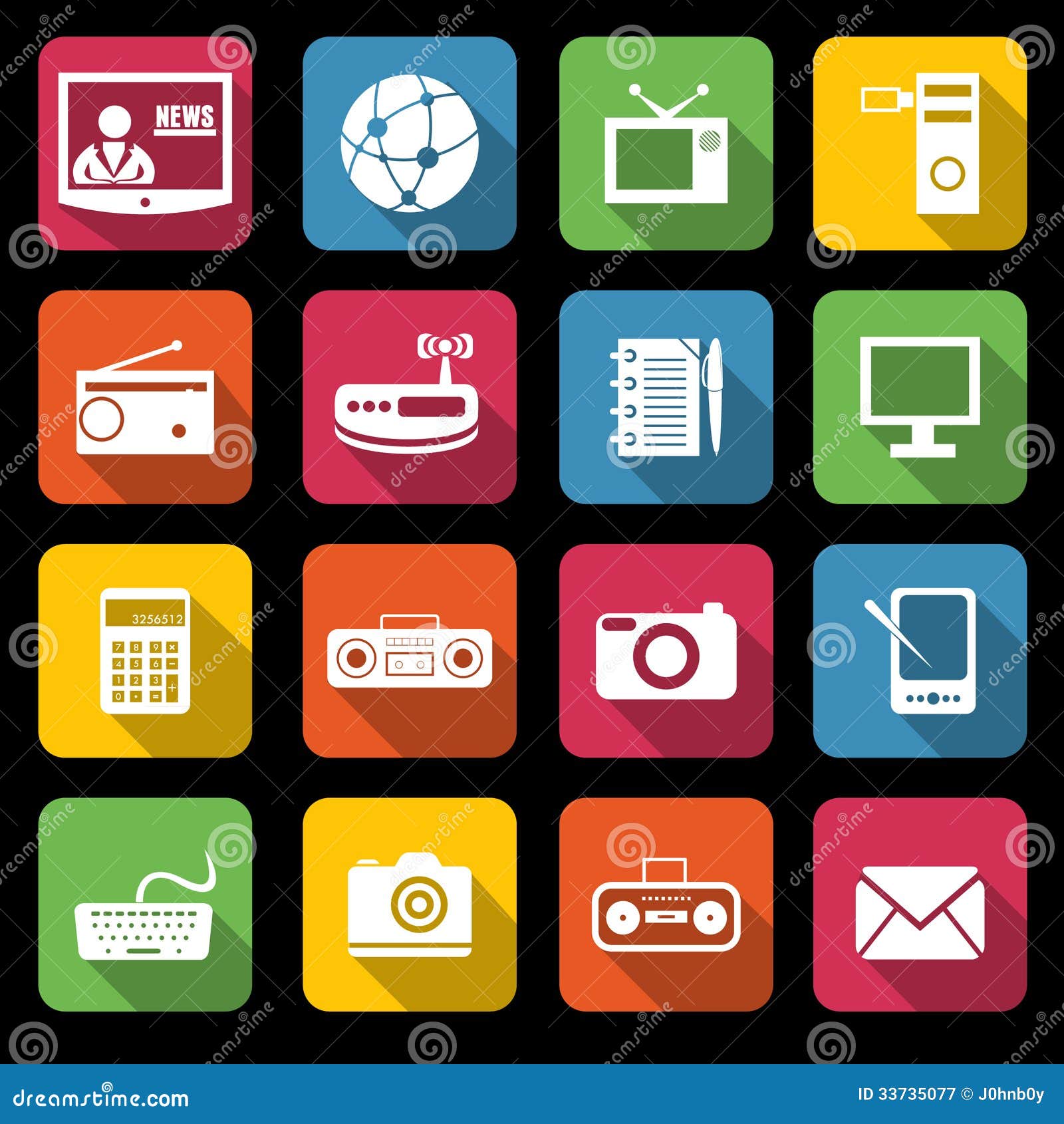 Communicatie pictogrammen vector illustratie. Illustration of ...