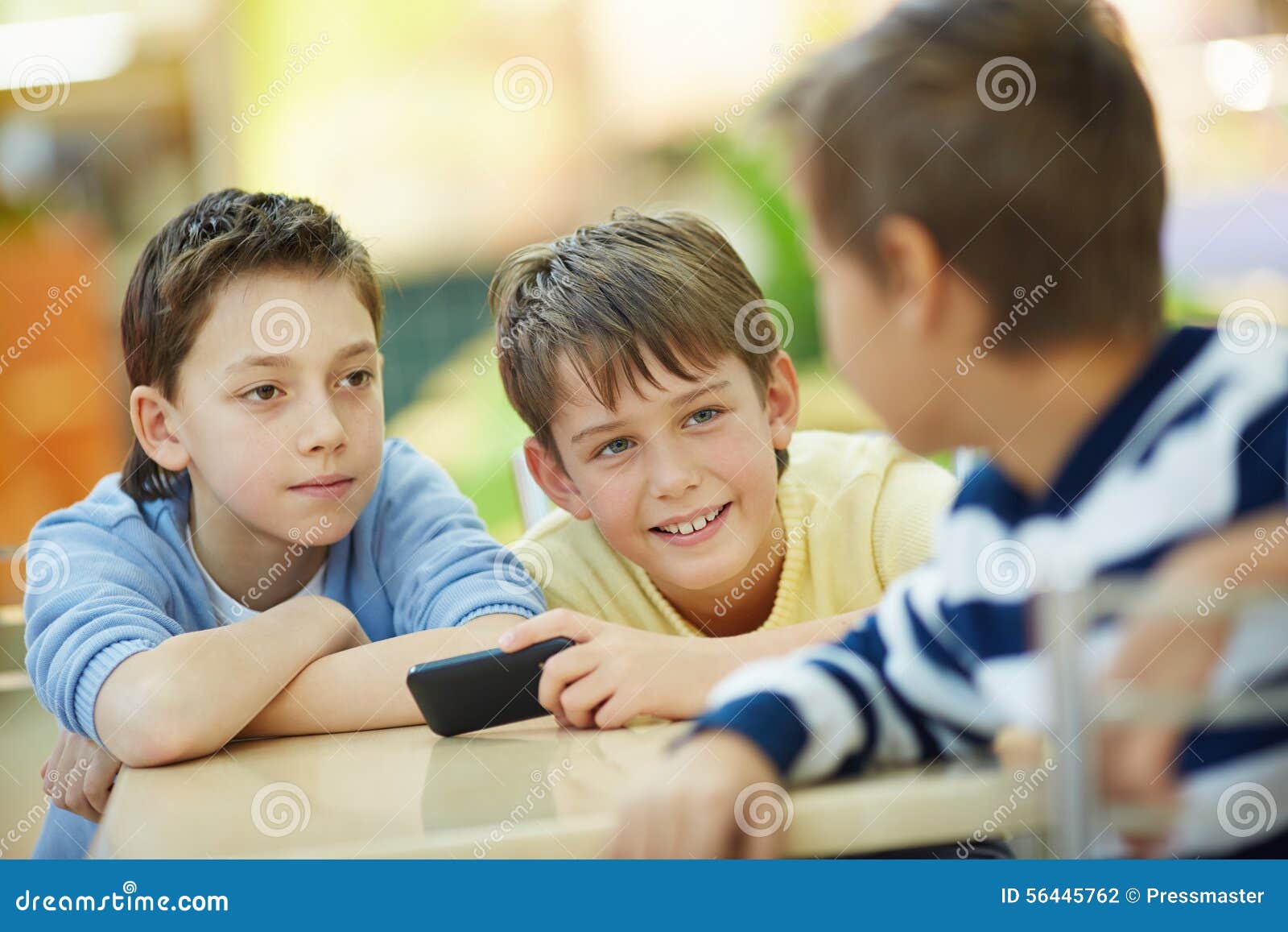 Communicating boys stock photo. Image of casual, companion - 56445762