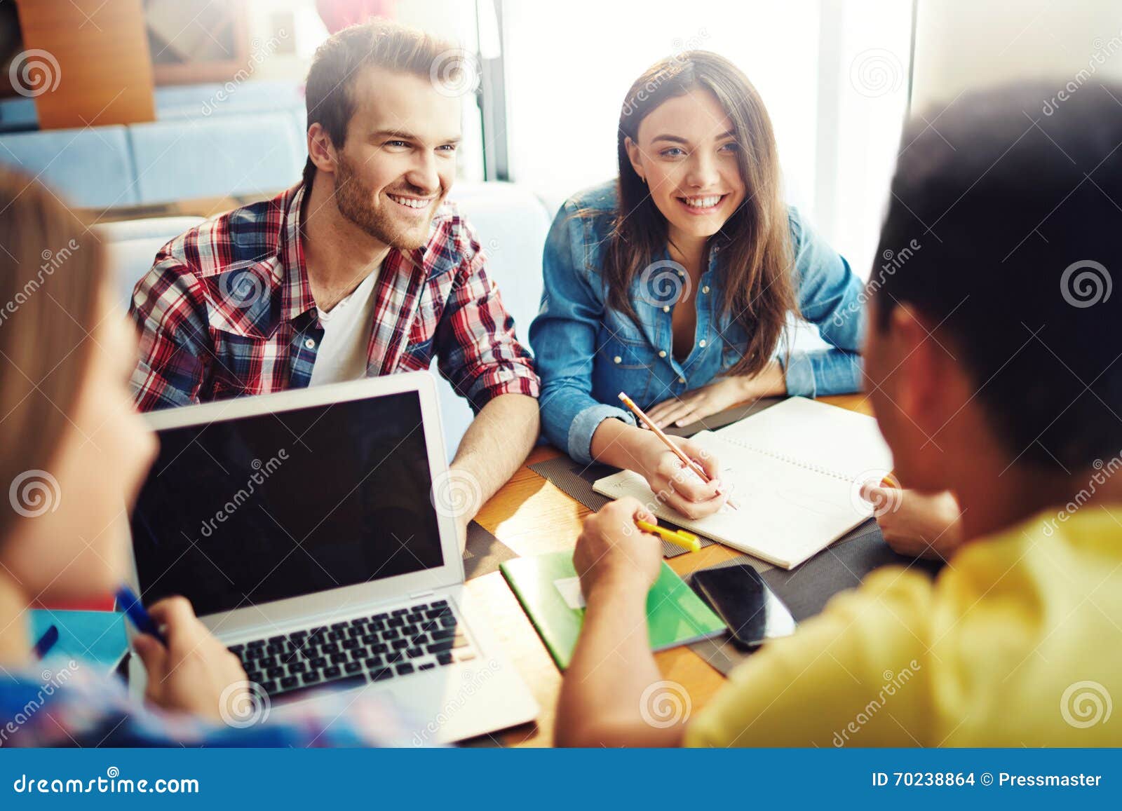 Communicating classmates stock photo. Image of break - 70238864