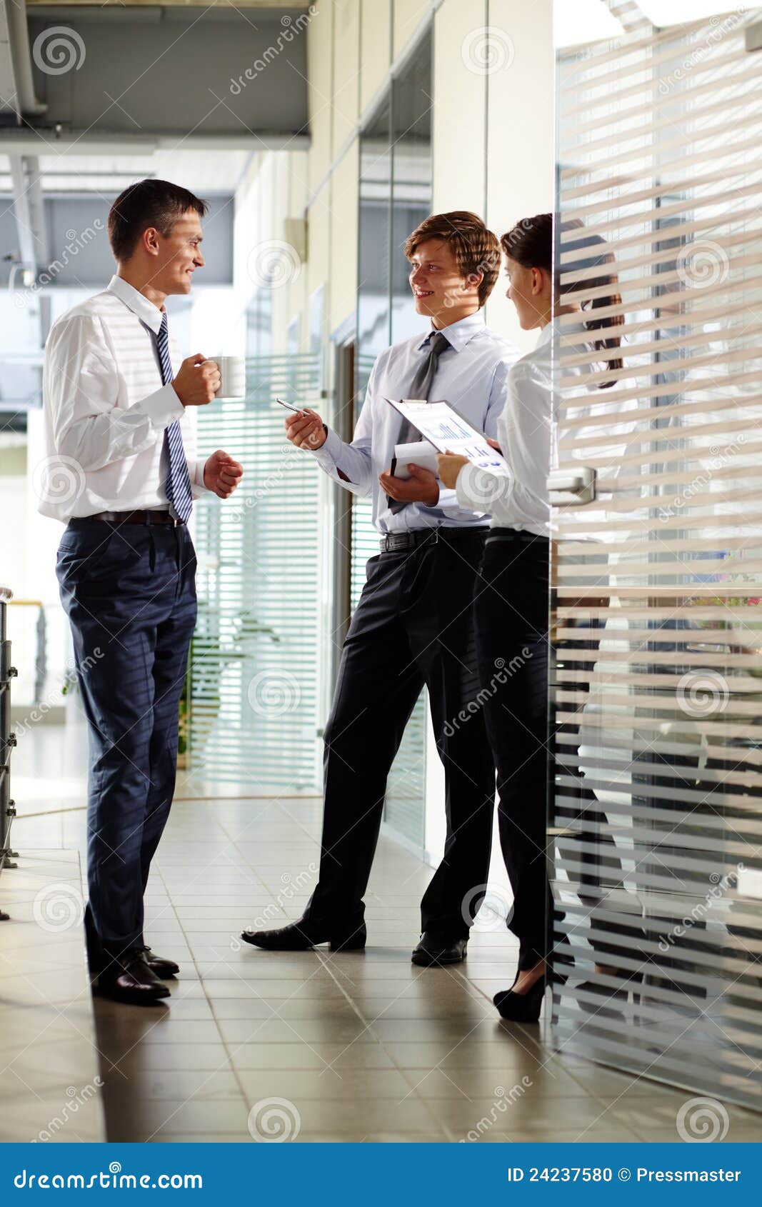 Communicating colleagues stock photo. Image of cheerful - 24237580