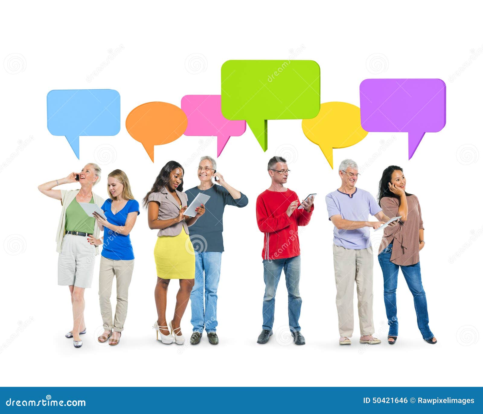 Communicating Community Connection Technology Concept Stock Photo ...