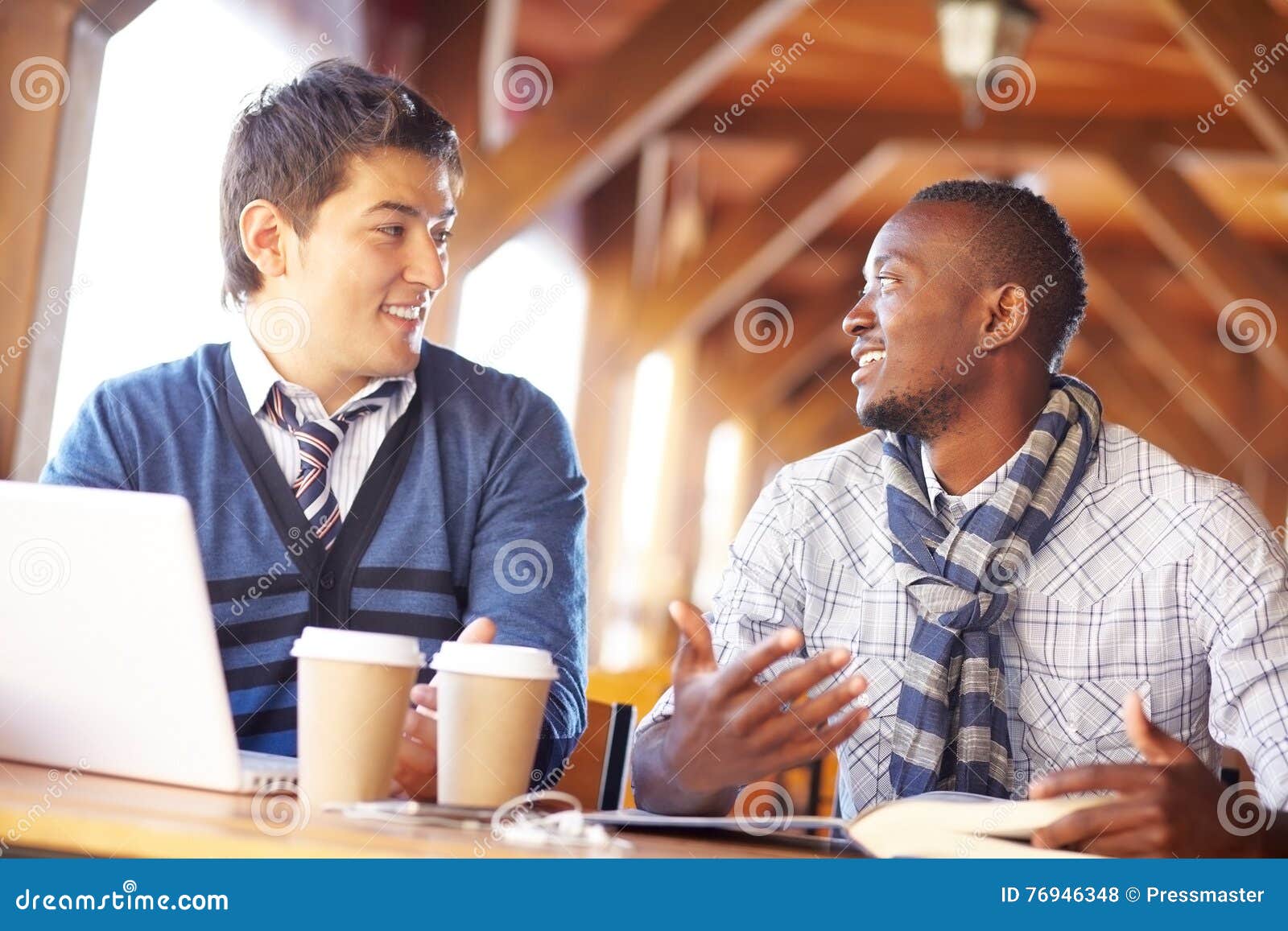 Communicating guys stock photo. Image of life, computer - 76946348