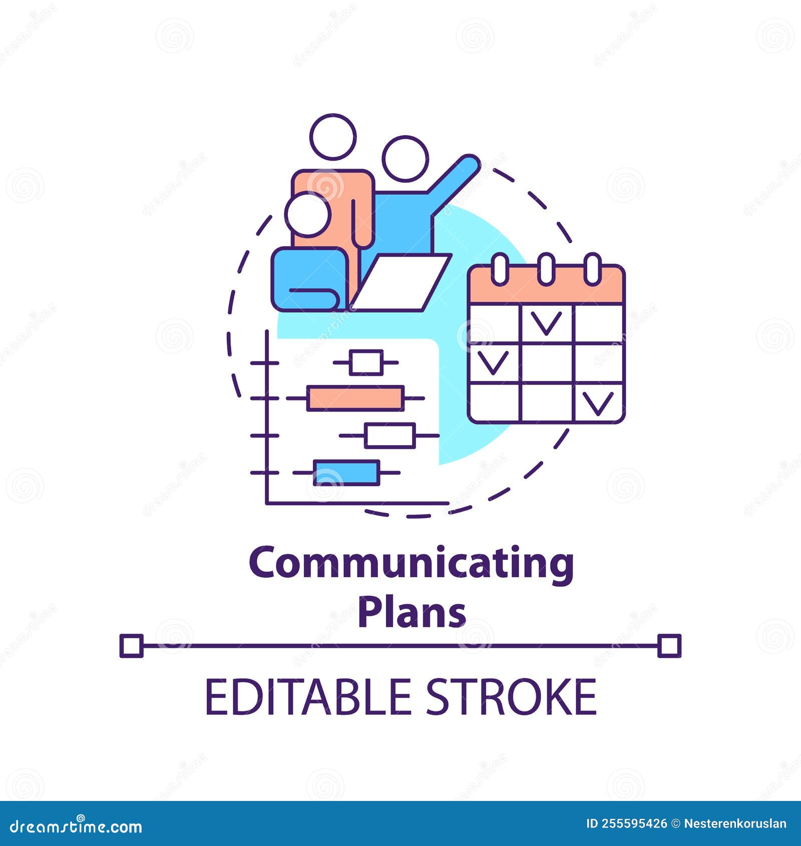Communicating Plans Concept Icon Stock Vector - Illustration of vector ...
