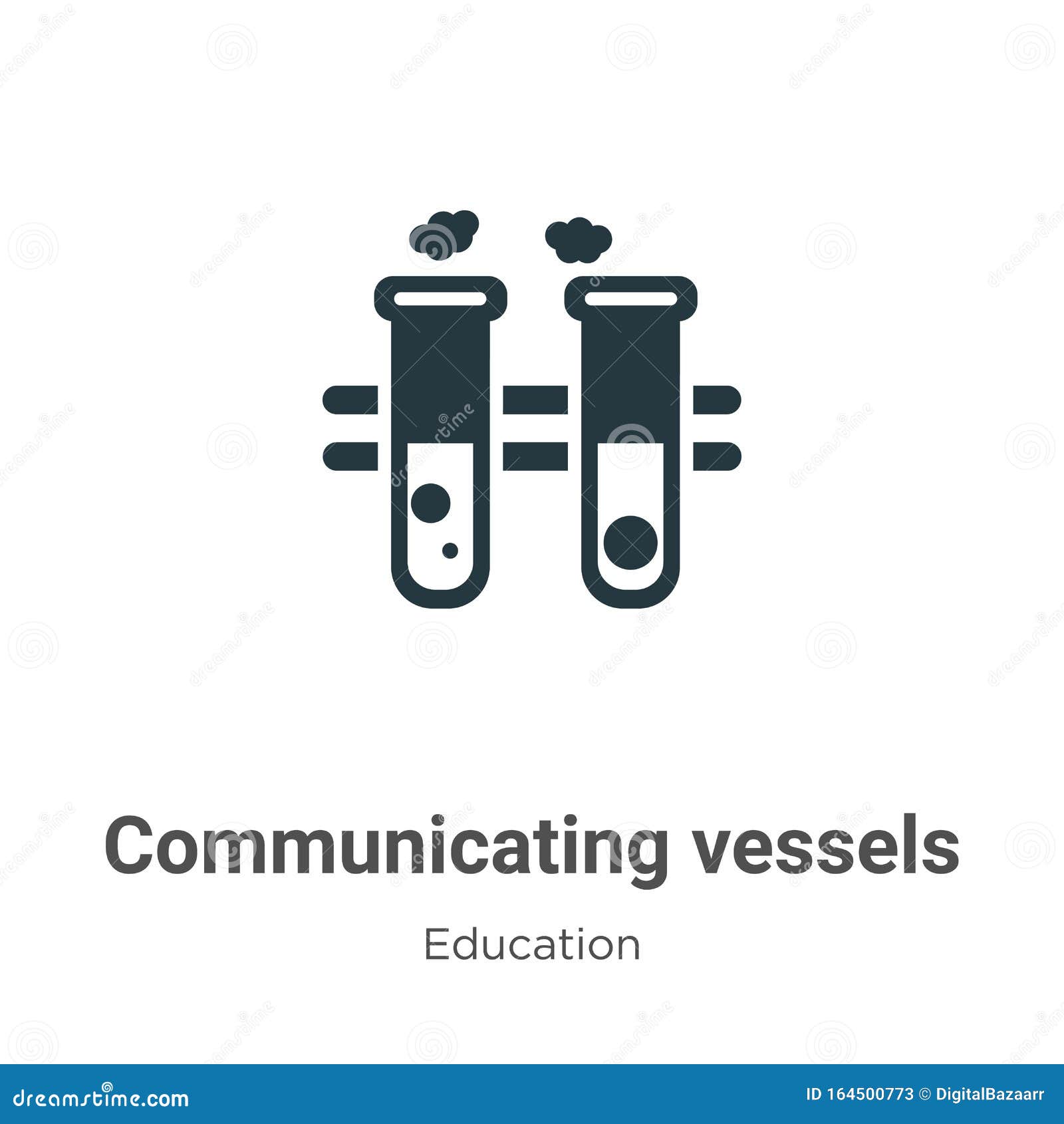 Communicating Vessels Vector Icon On White Background. Flat Vector ...