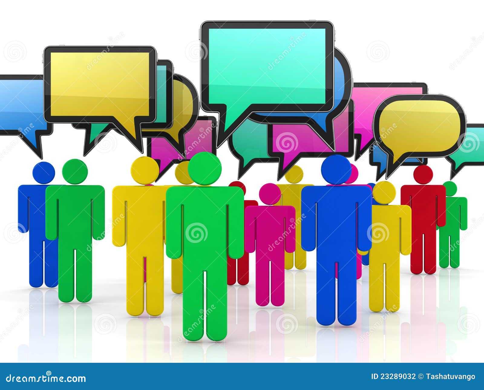 Communication 3D Concept stock illustration. Illustration of ...