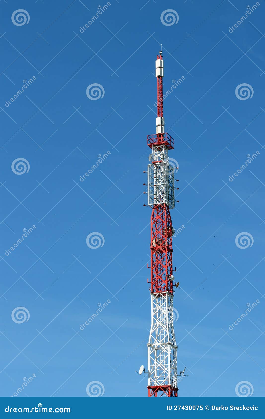 Communication antenna stock image. Image of frequency - 27430975
