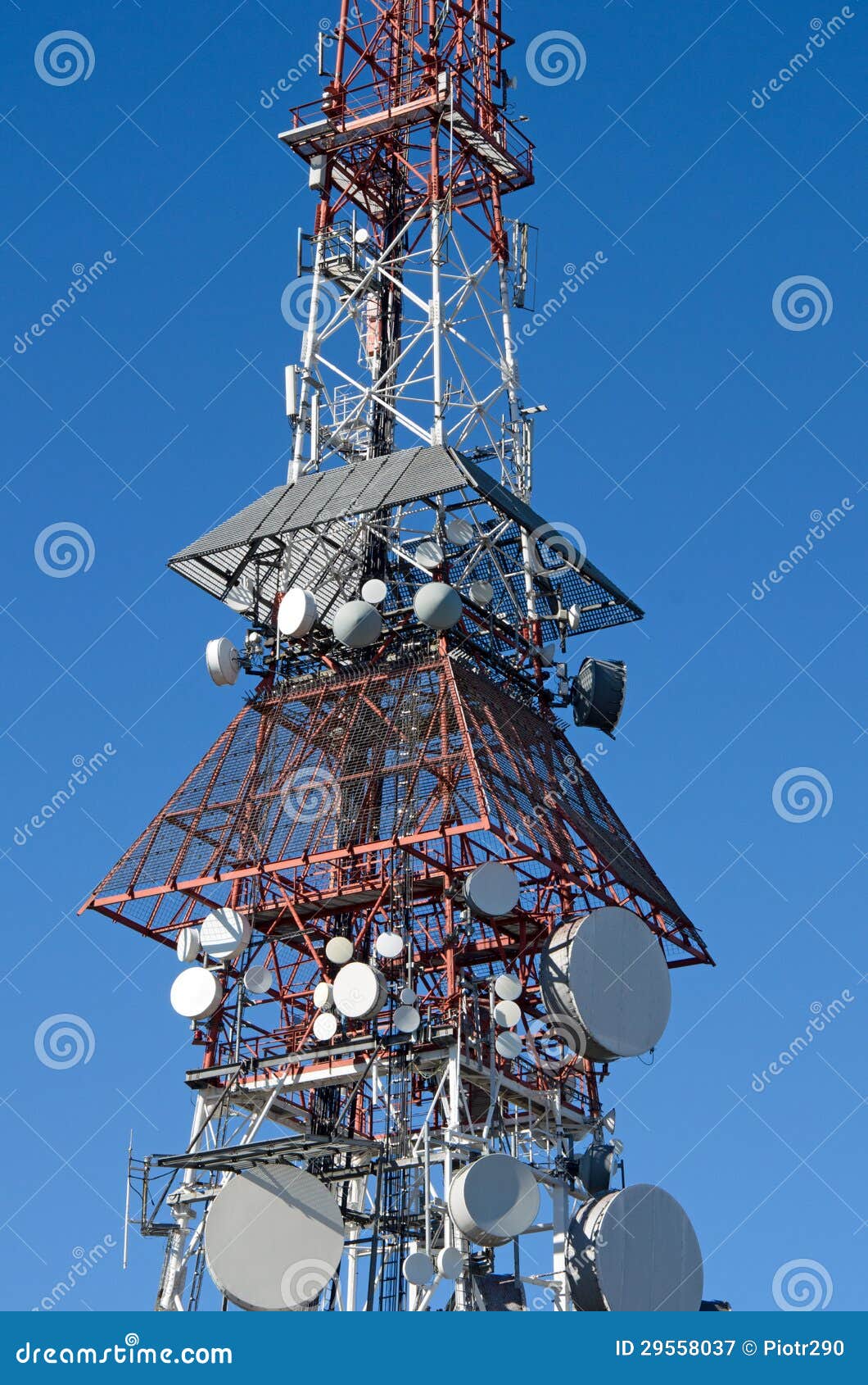 Communication antenna stock image. Image of light, network - 29558037