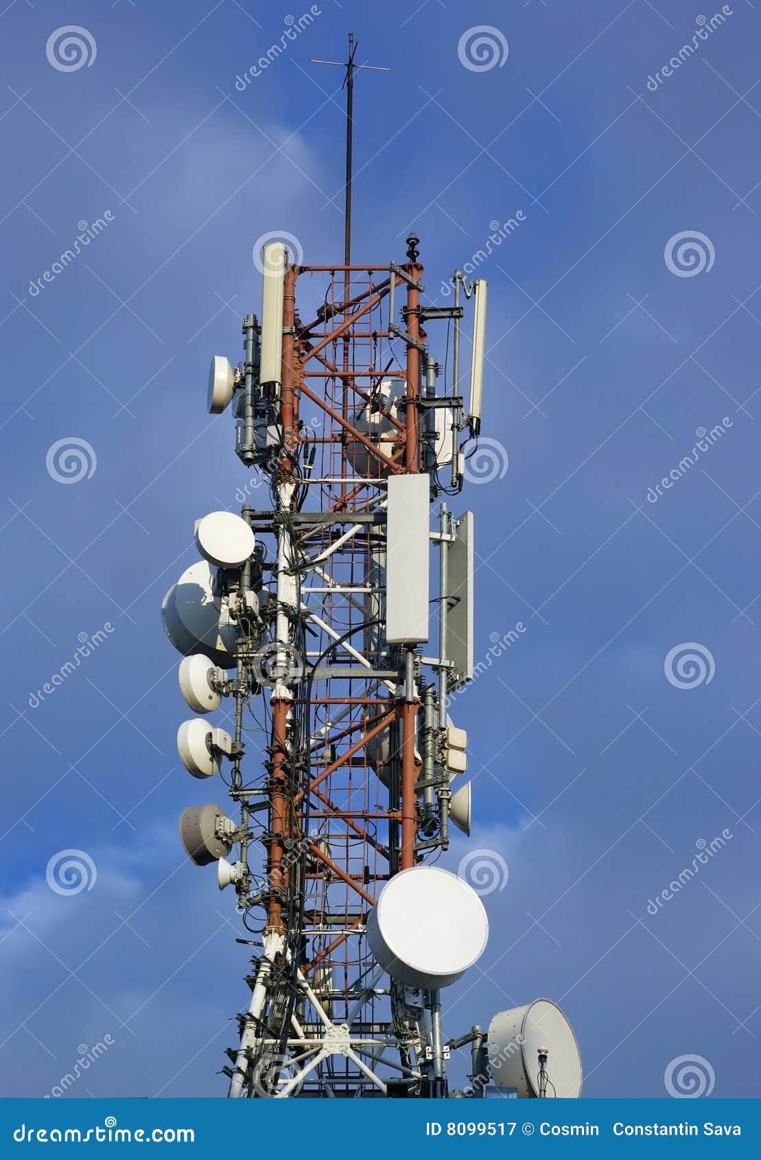 Communication antenna stock image. Image of communicate - 8099517