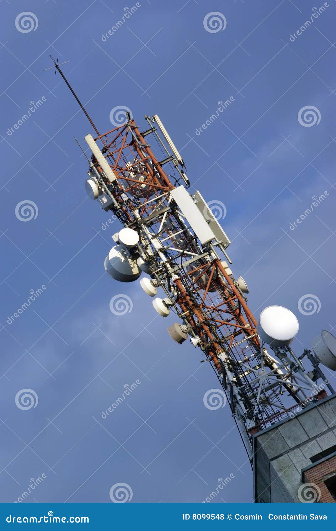 Communication antenna stock photo. Image of electromagnetic - 8099548