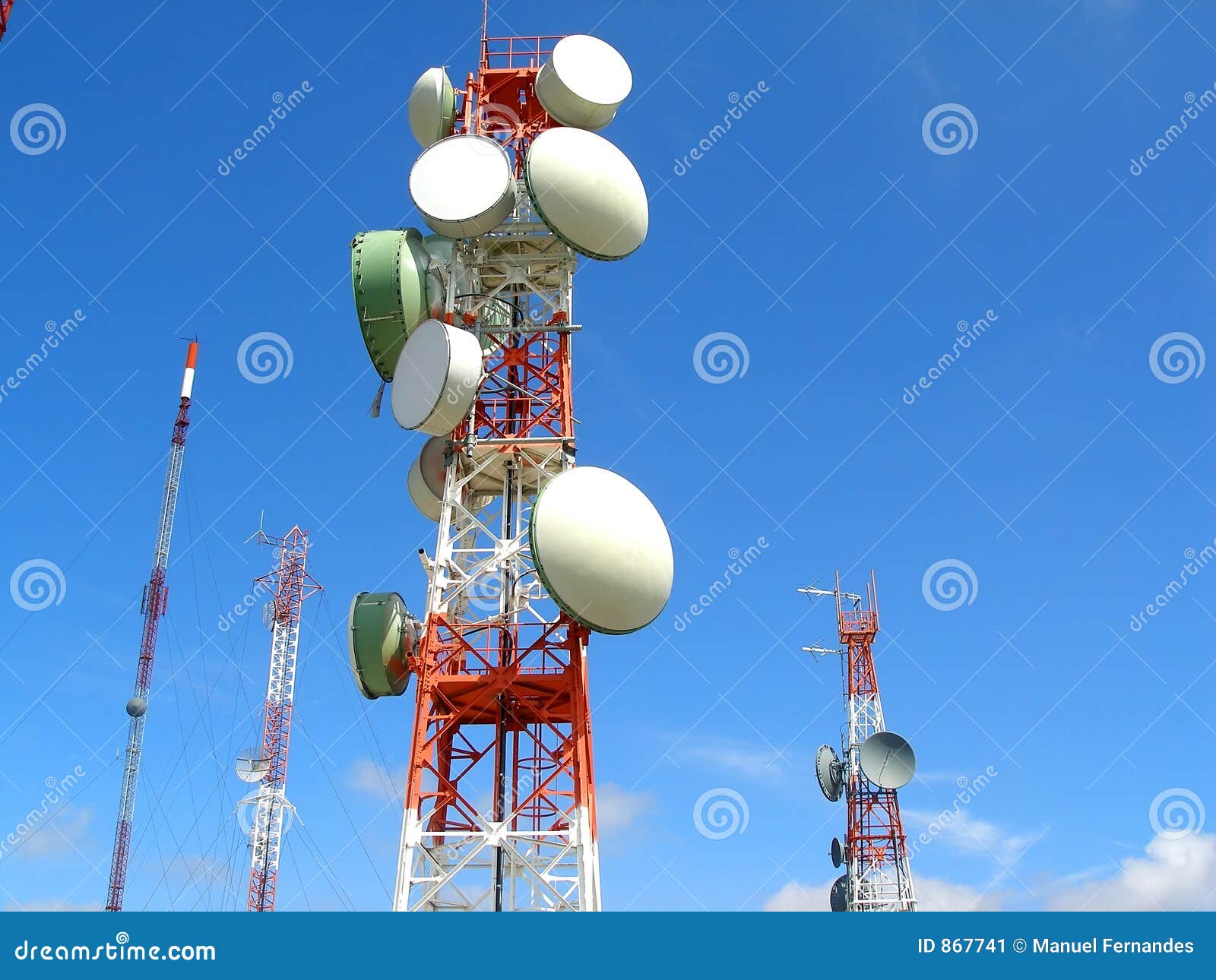 Communication Antenna stock image. Image of tower, telecommunications ...
