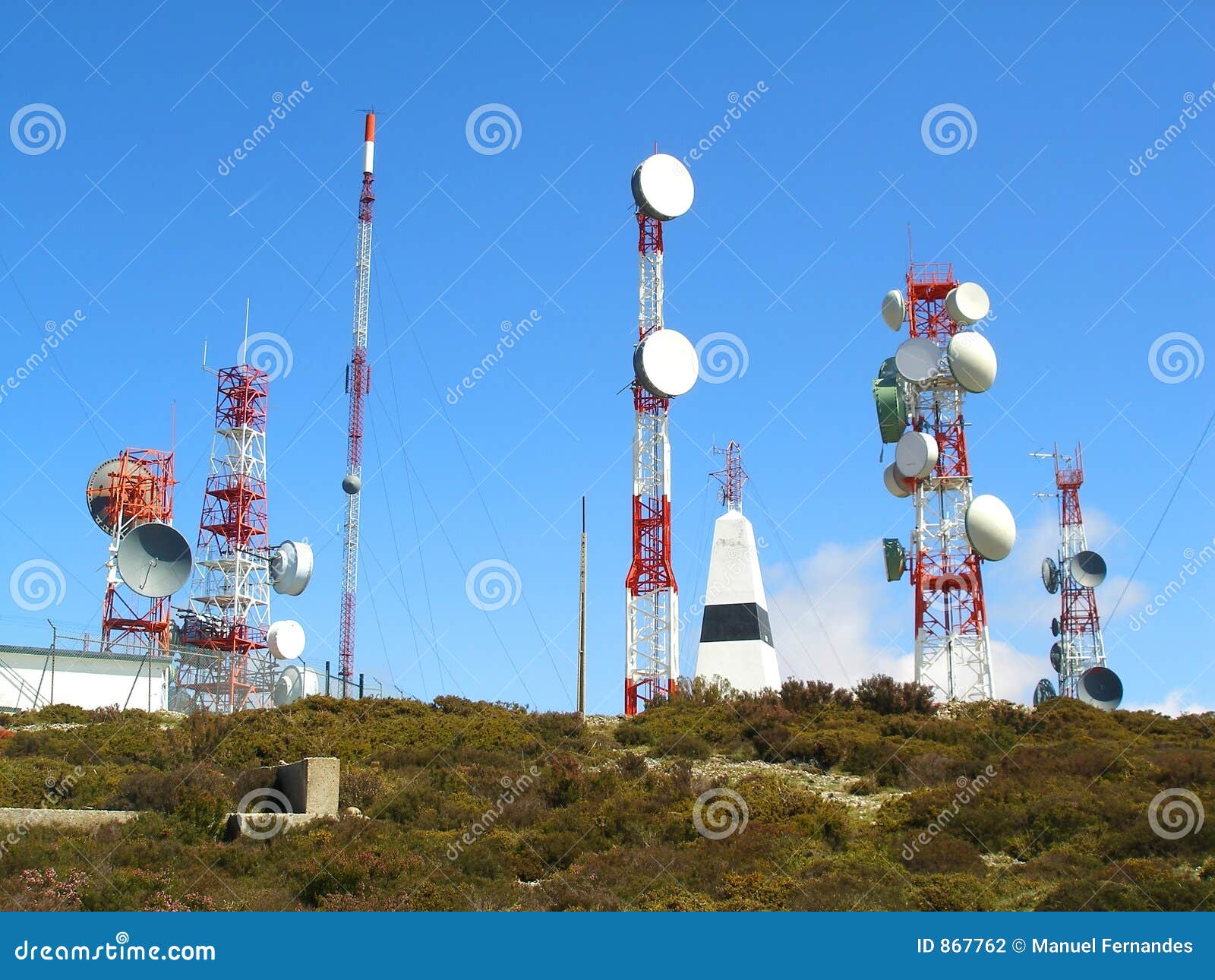 Communication Antenna stock photo. Image of cellular, paraboloid - 867762