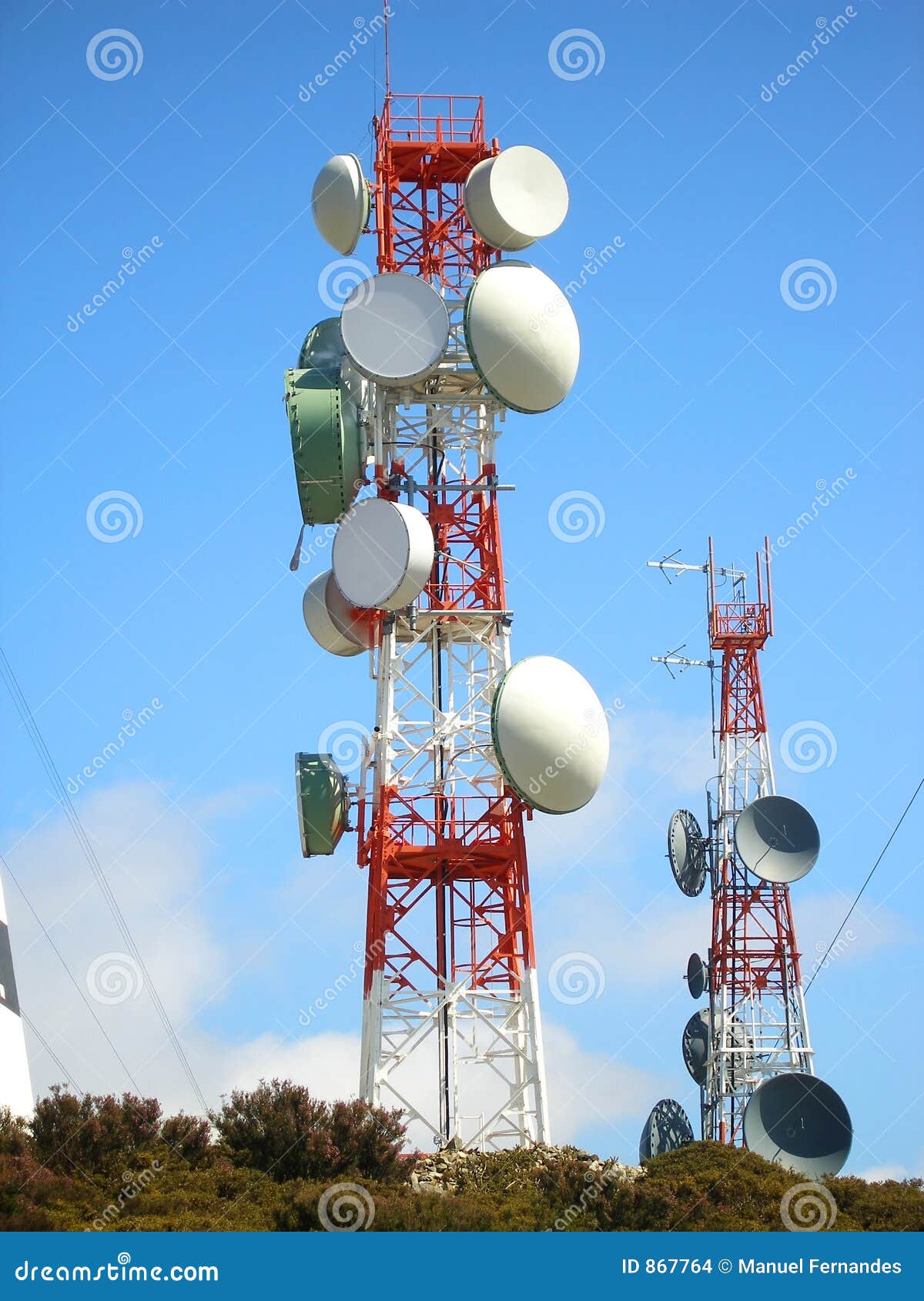 Communication Antenna stock photo. Image of cell, clear - 867764