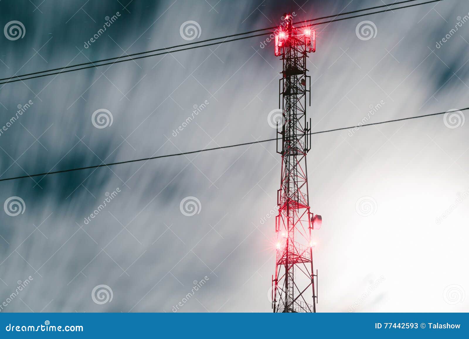 Communication Antenna Tower Stock Image - Image of antenna, phone: 77442593