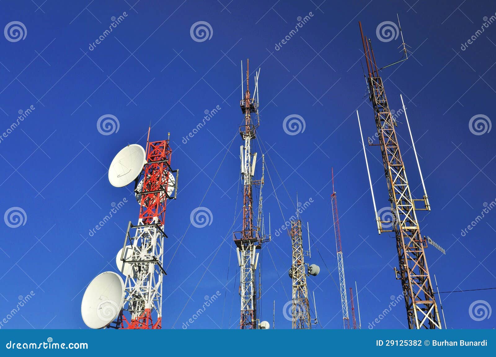 Communication antennas stock photo. Image of broadcasting - 29125382