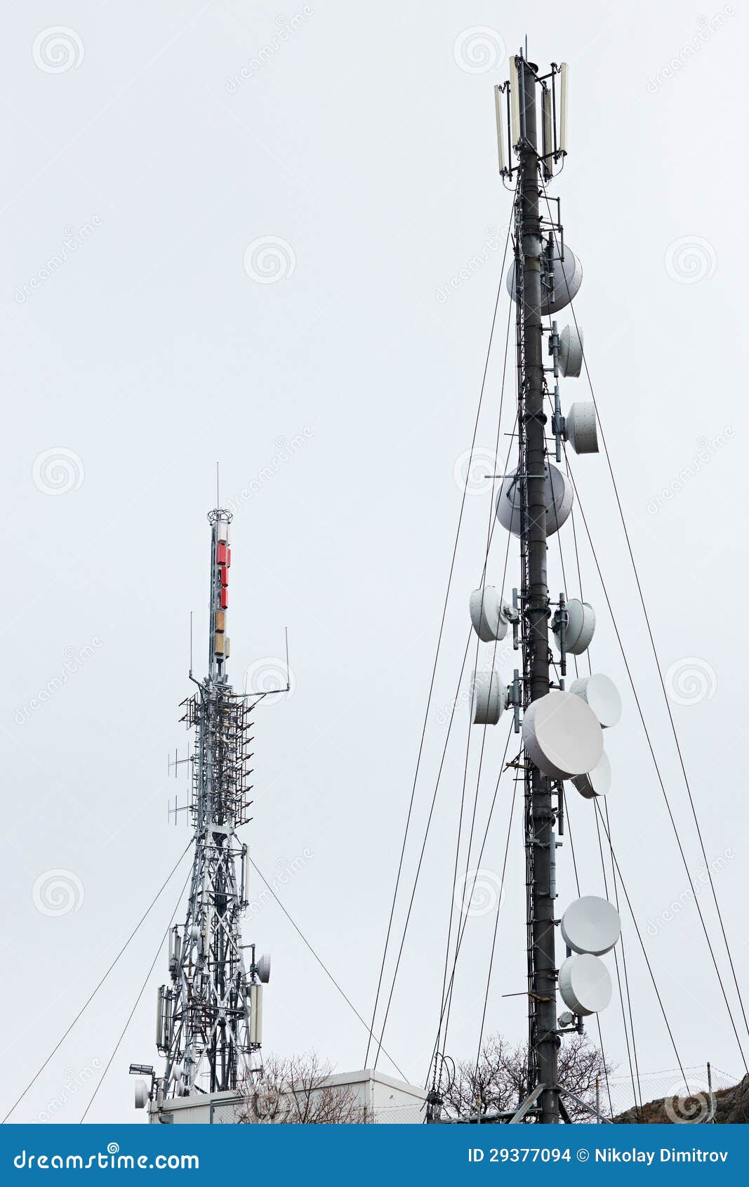 Communication antennas stock photo. Image of electronics - 29377094
