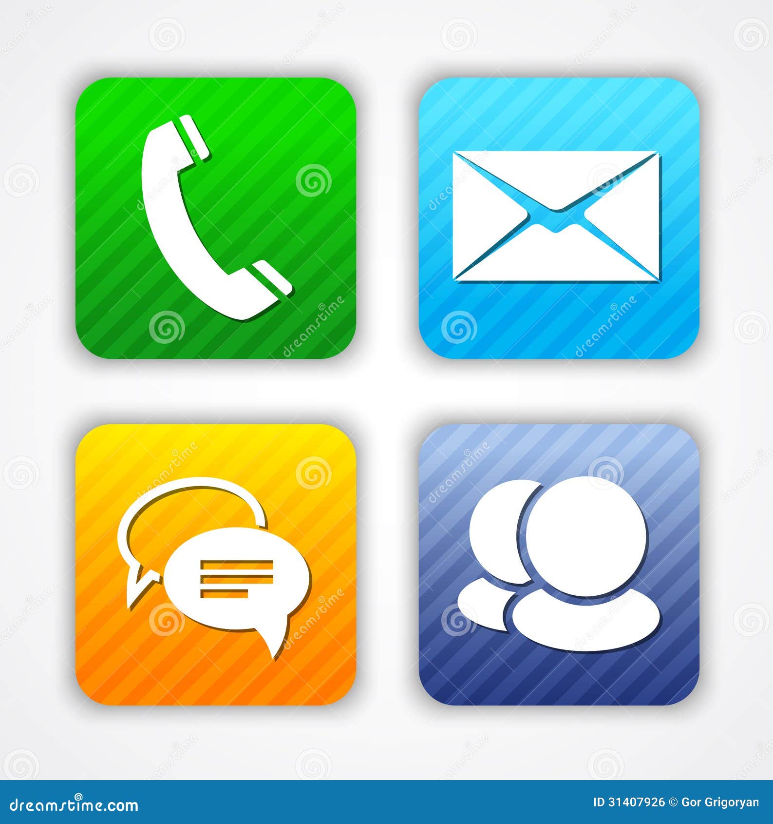 Communication App Icons and Web Elements Stock Vector - Illustration of ...