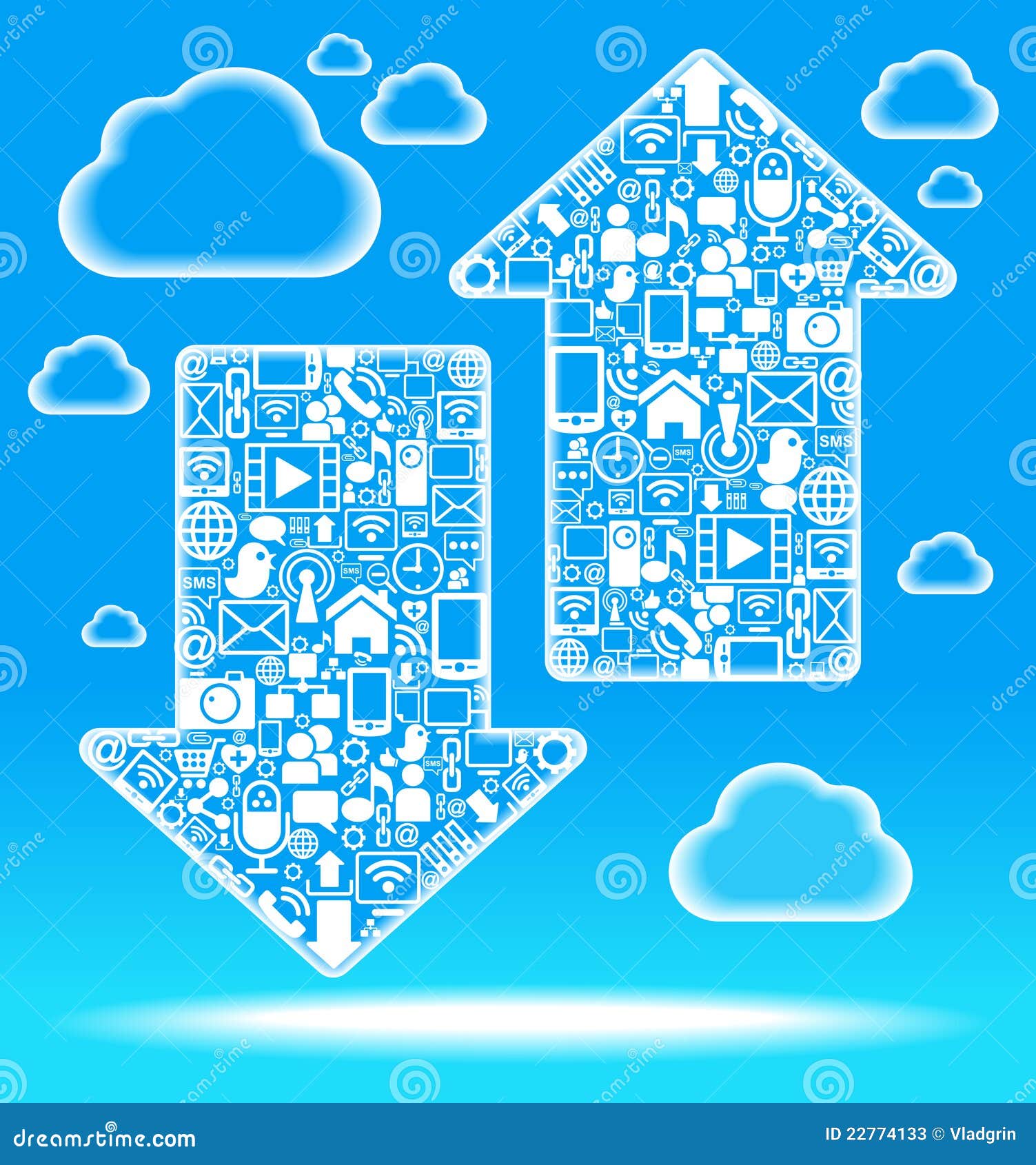 Communication arrow stock vector. Illustration of icons - 22774133