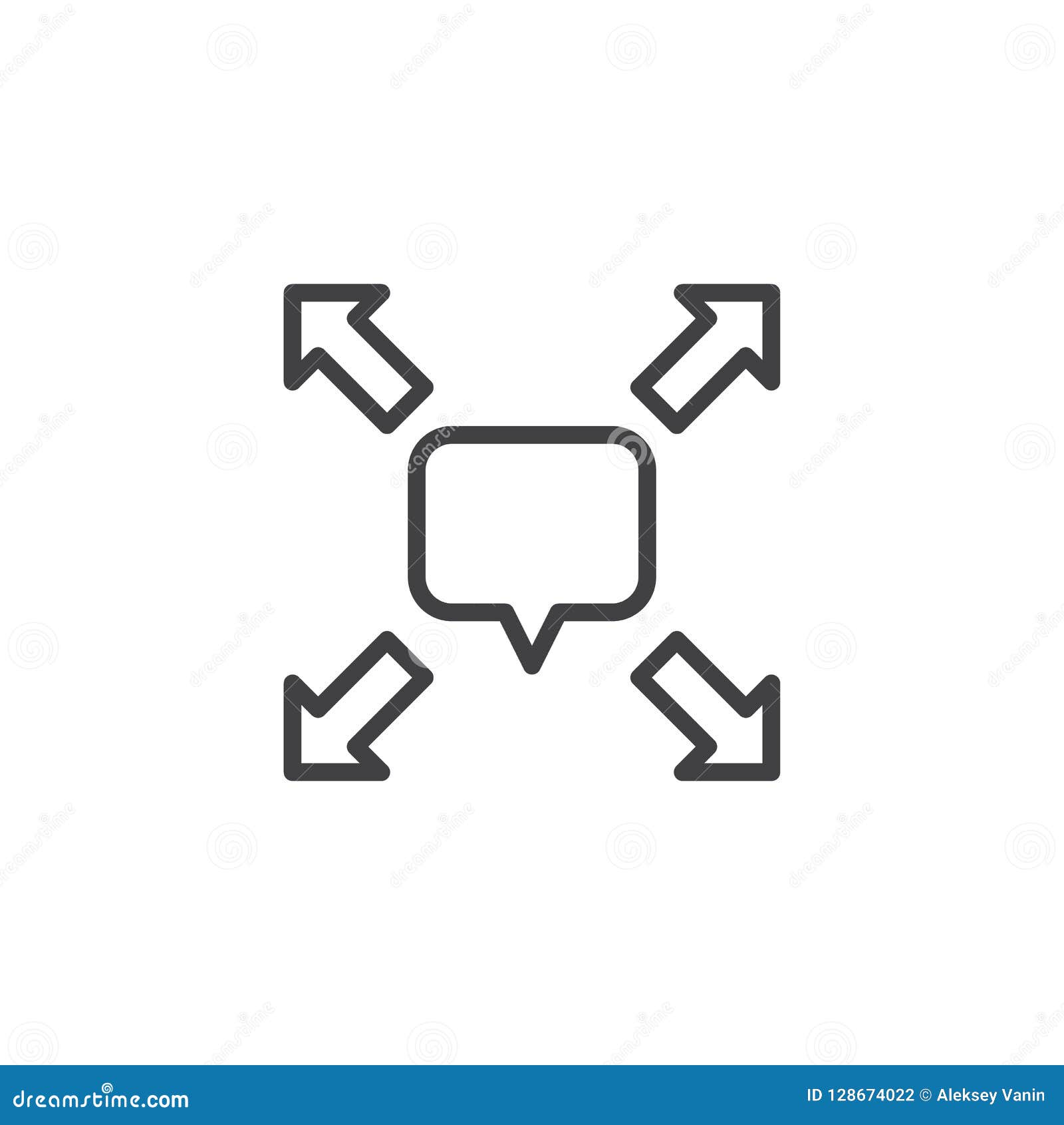 Communication Arrows Outline Icon Stock Vector - Illustration of send ...