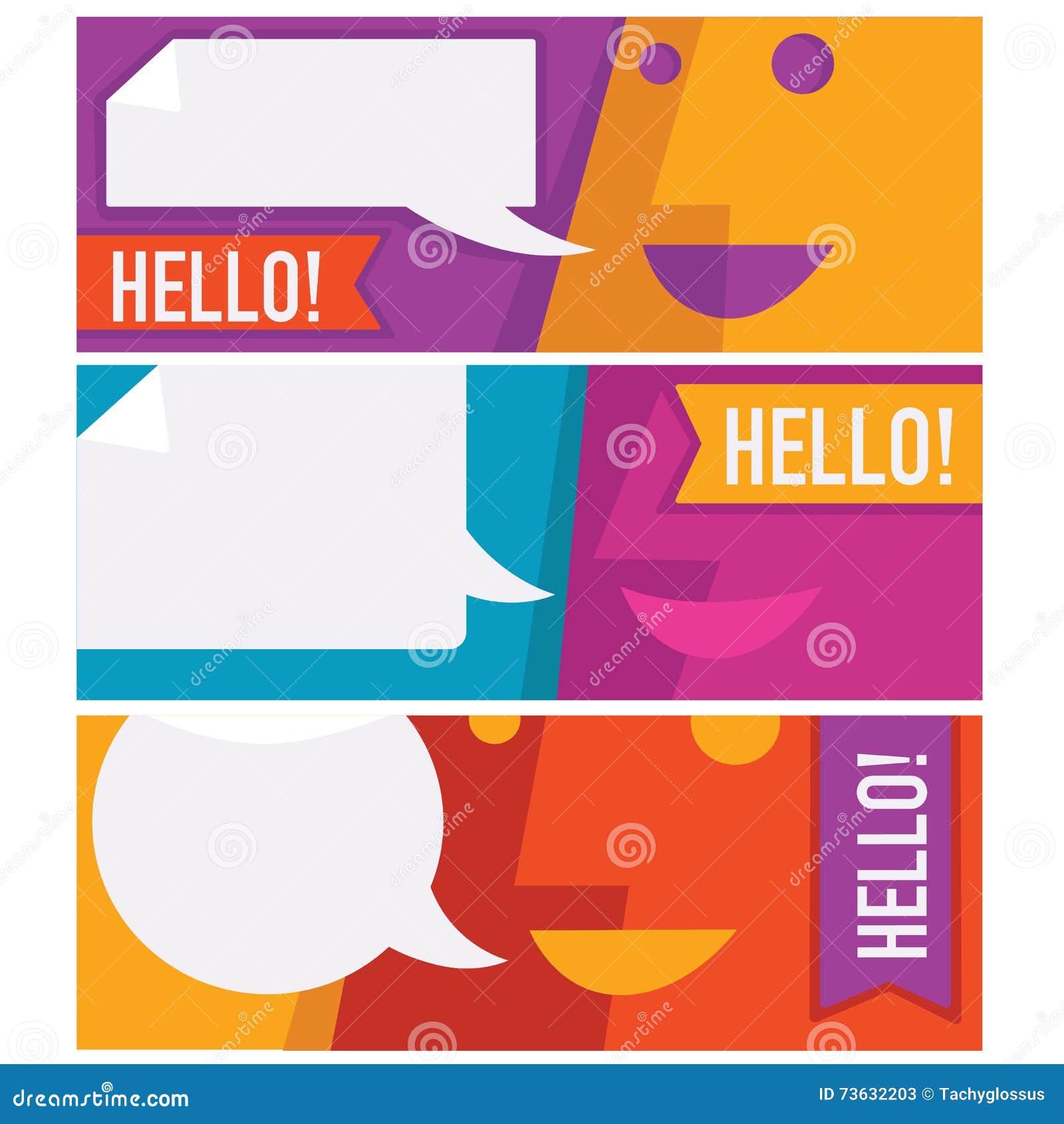 Communication banners stock vector. Illustration of human - 73632203