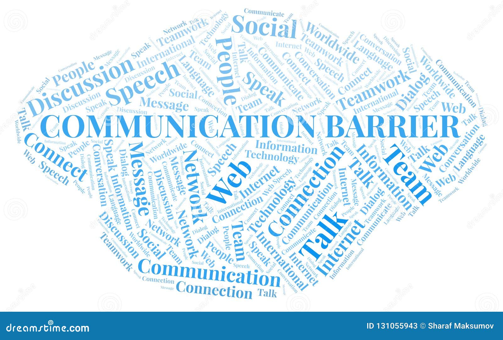 Communication Barrier Vector Illustration With Bad Communications ...