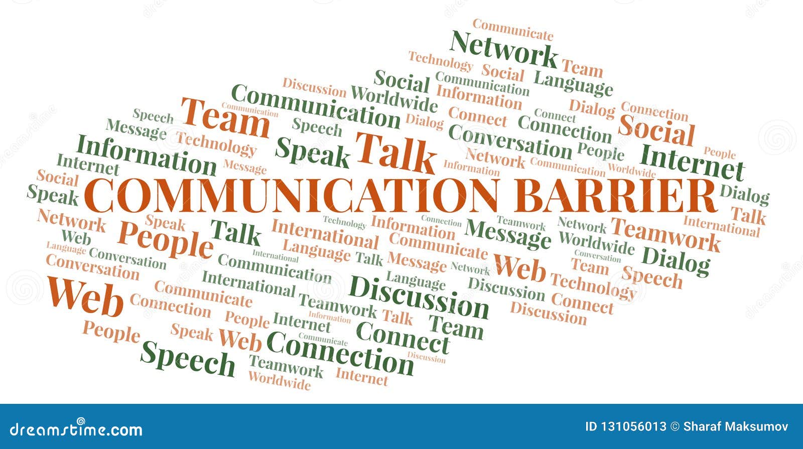 Communication Barrier Vector Illustration With Bad Communications ...