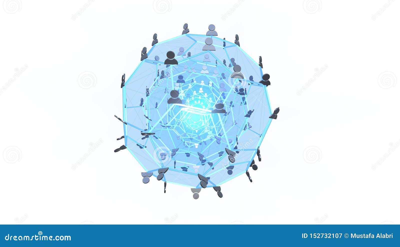 Communication with a Blue Background Stock Illustration - Illustration ...